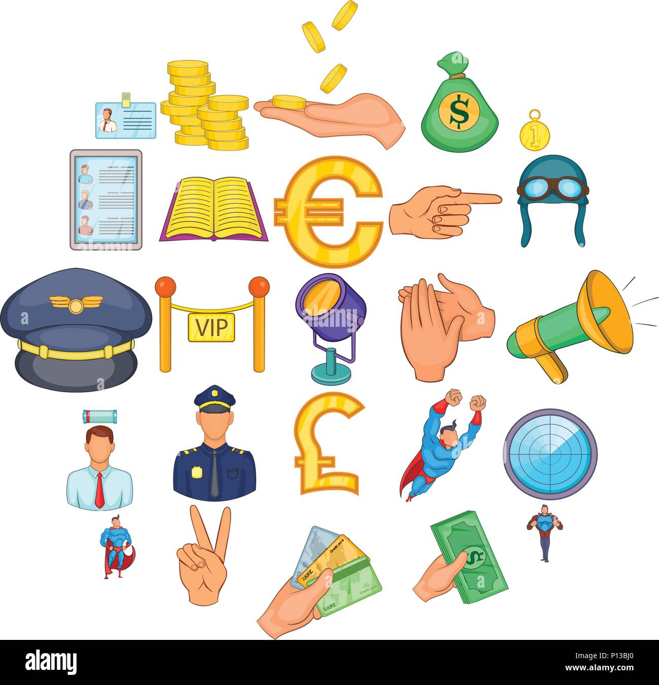 Handling icons set, cartoon style Stock Vector Image & Art - Alamy