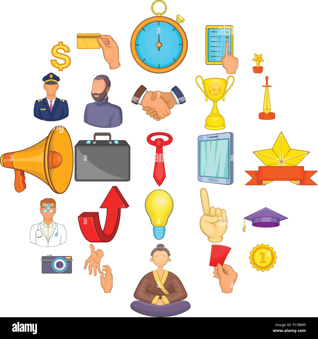 Administration icons set, cartoon style Stock Vector Image & Art - Alamy
