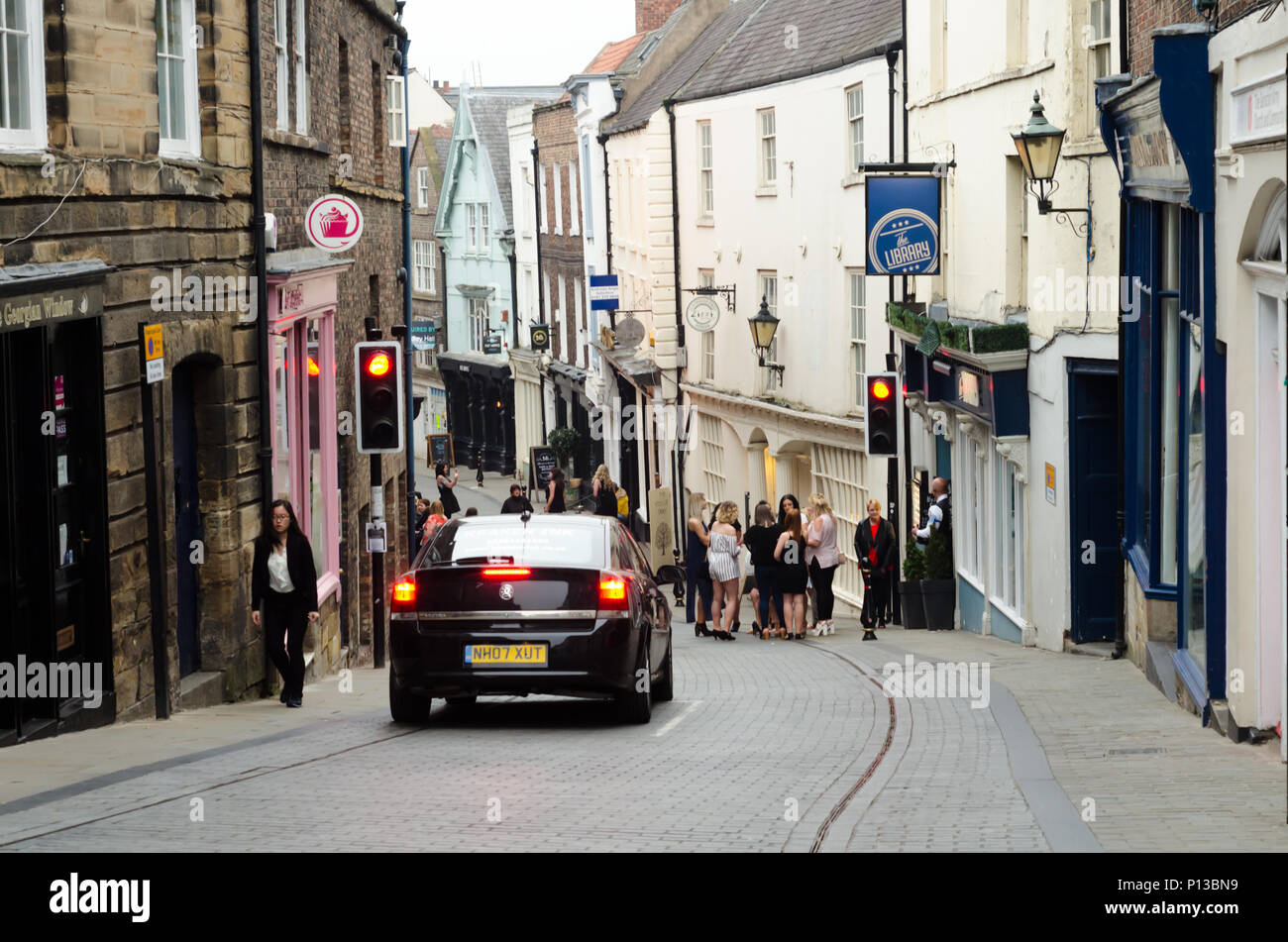 People Enjoying Nightlife at Saddler Street, Durham Stock Photo - Alamy
