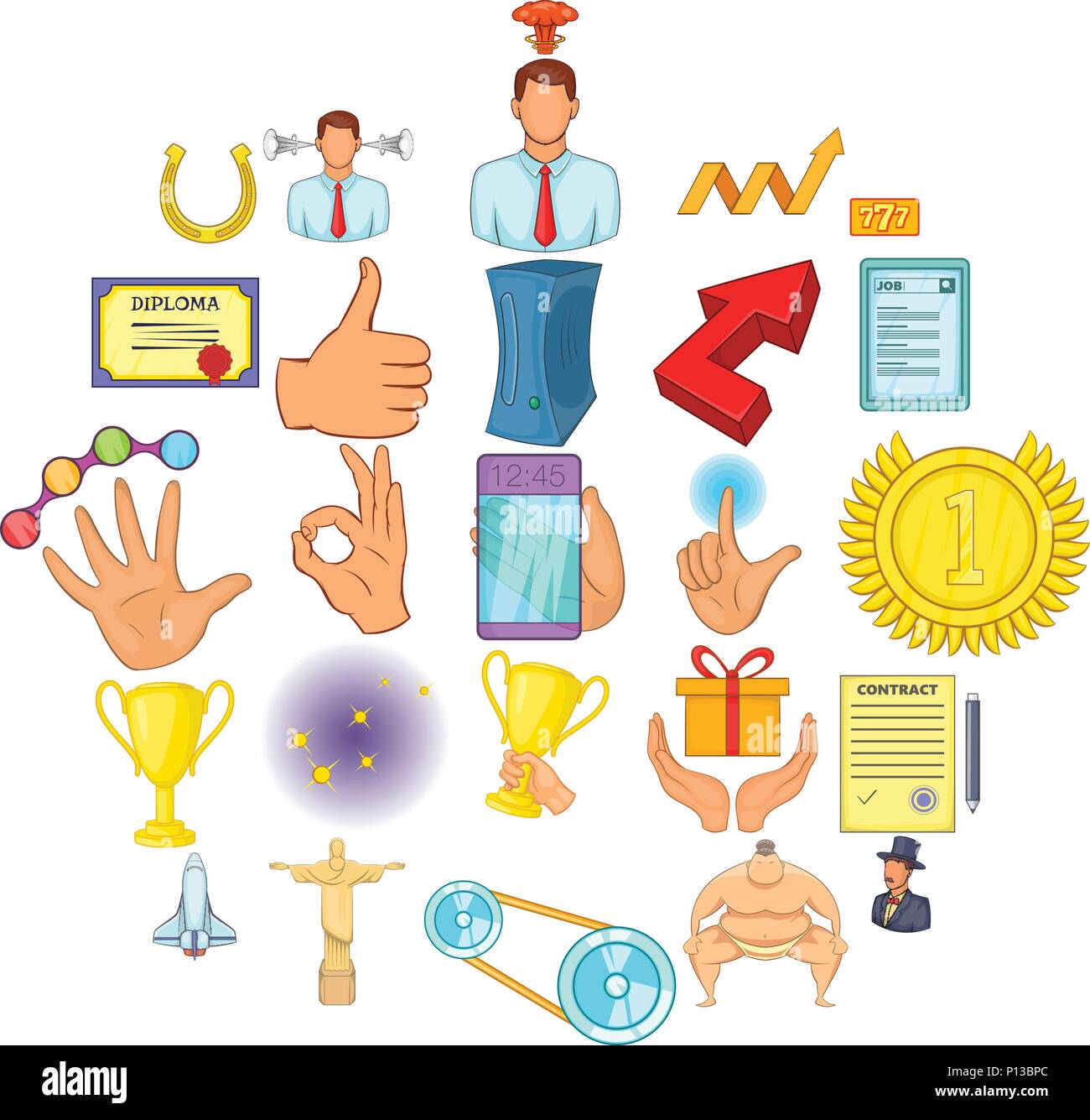 Management icons set, cartoon style Stock Vector Image & Art - Alamy