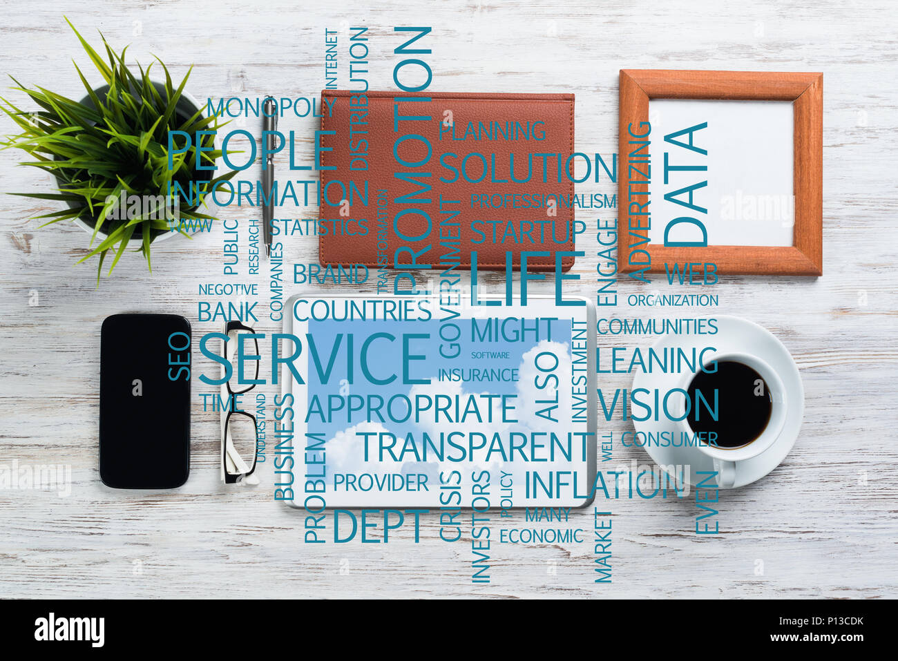 Modern workplace concept Stock Photo - Alamy