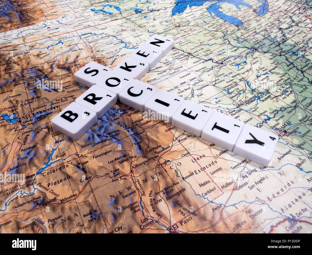 representation of broken society, a perceived or apparent general ...