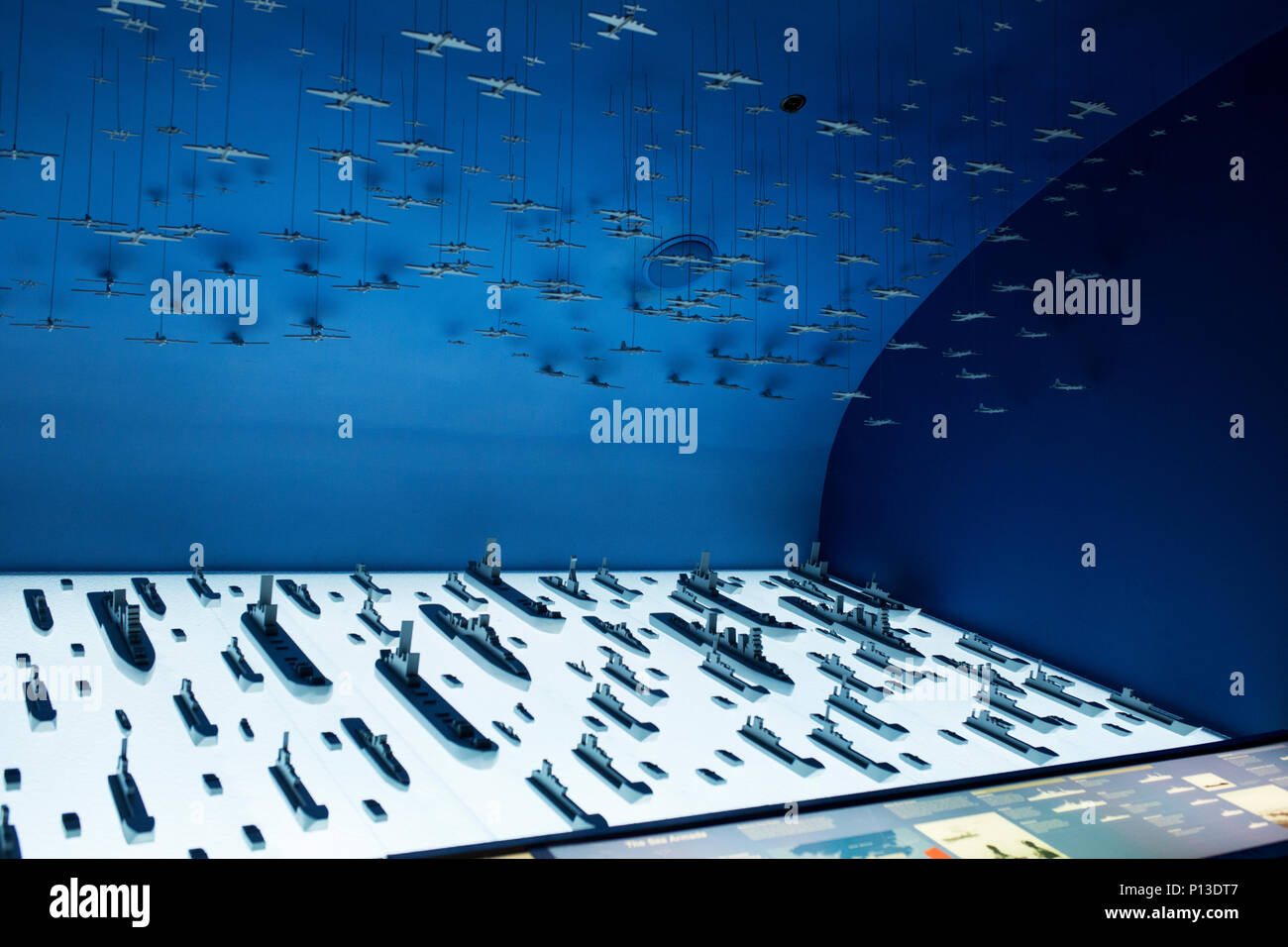 A depiction of the landing at Normandy on June 6, 1944, at the World ...