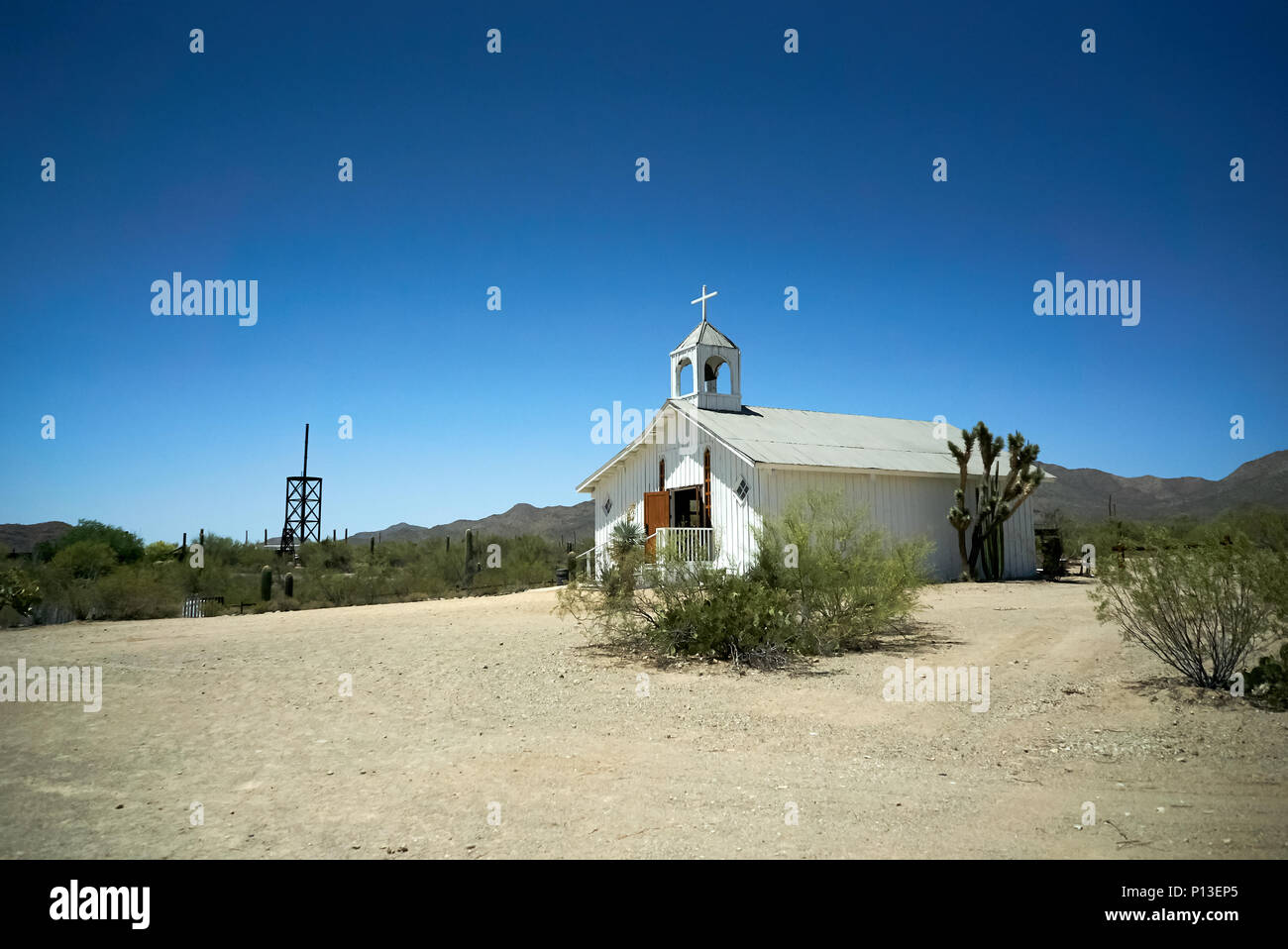 Old Western Church Stock Photo - Alamy