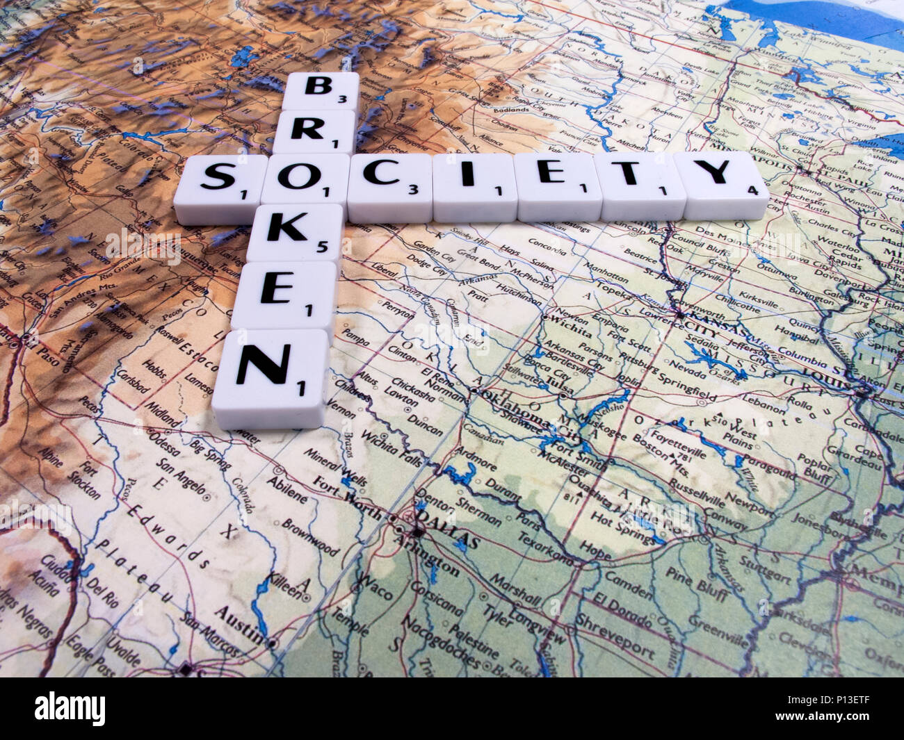 representation of broken society, a perceived or apparent general ...
