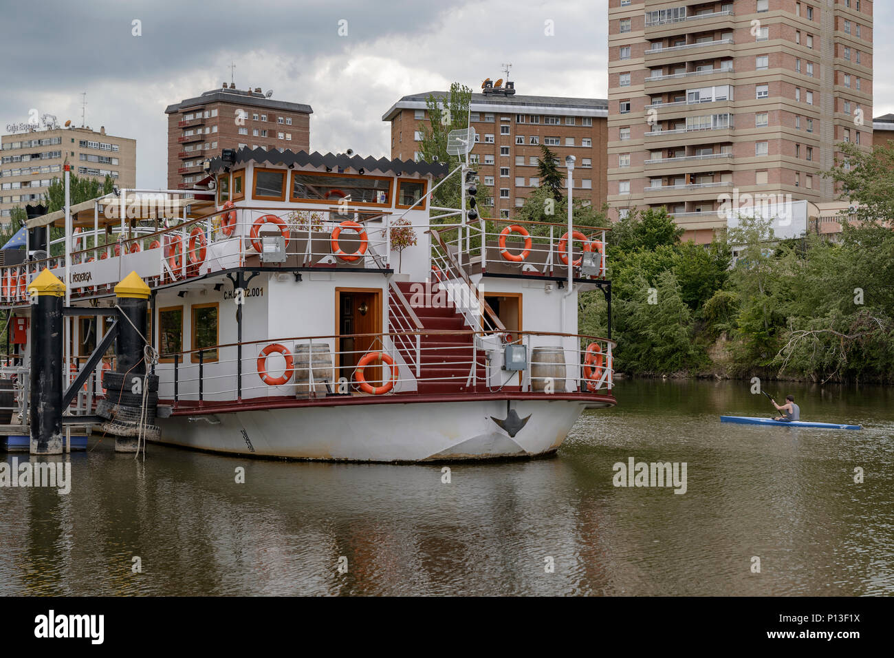 The legend of the pisuerga, ship sailing through the historic river of ...