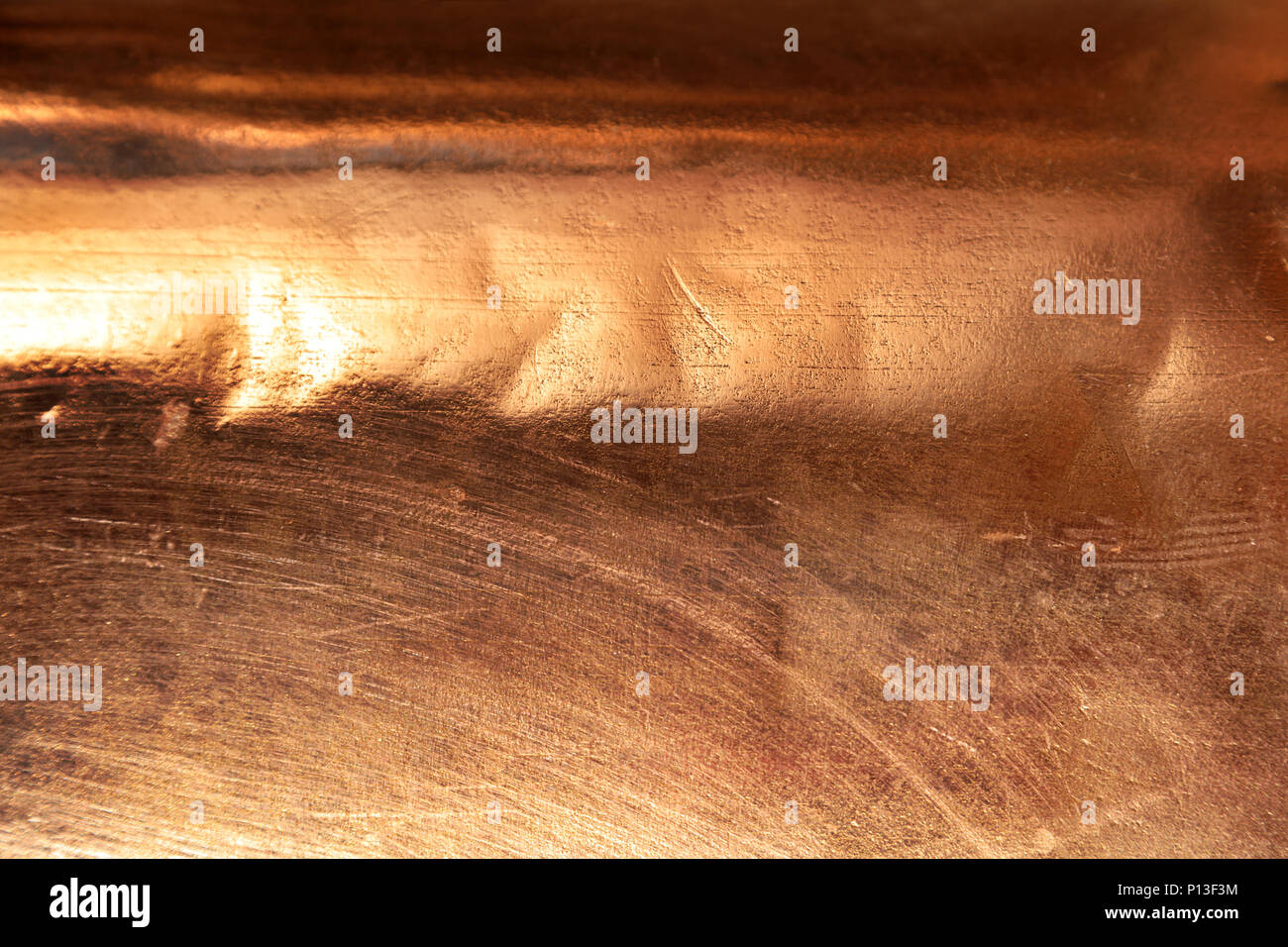 Scratched texture copper plating background close-up Stock Photo - Alamy