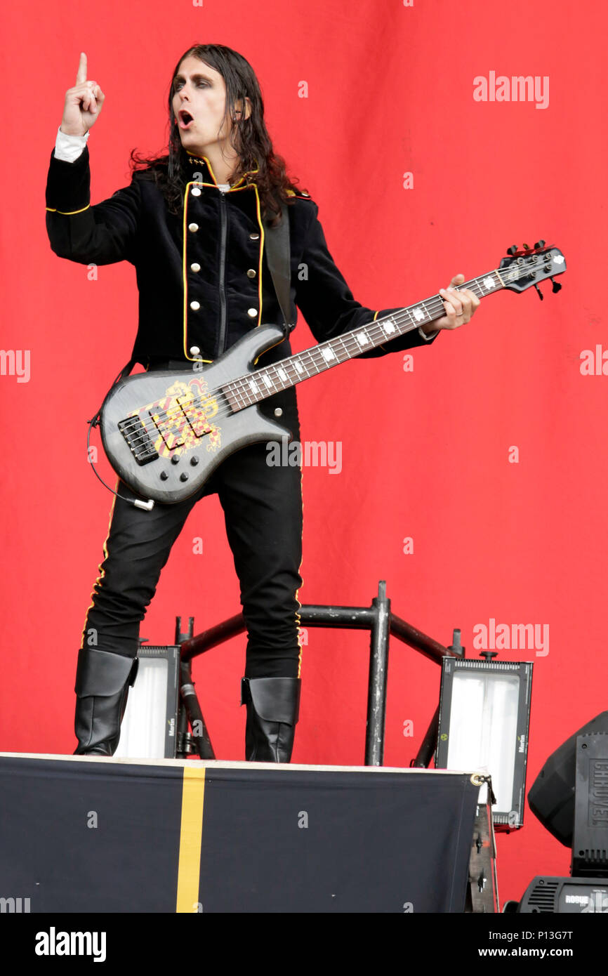 Henrik Sandelin of the band Avatar performs on stage during Download ...