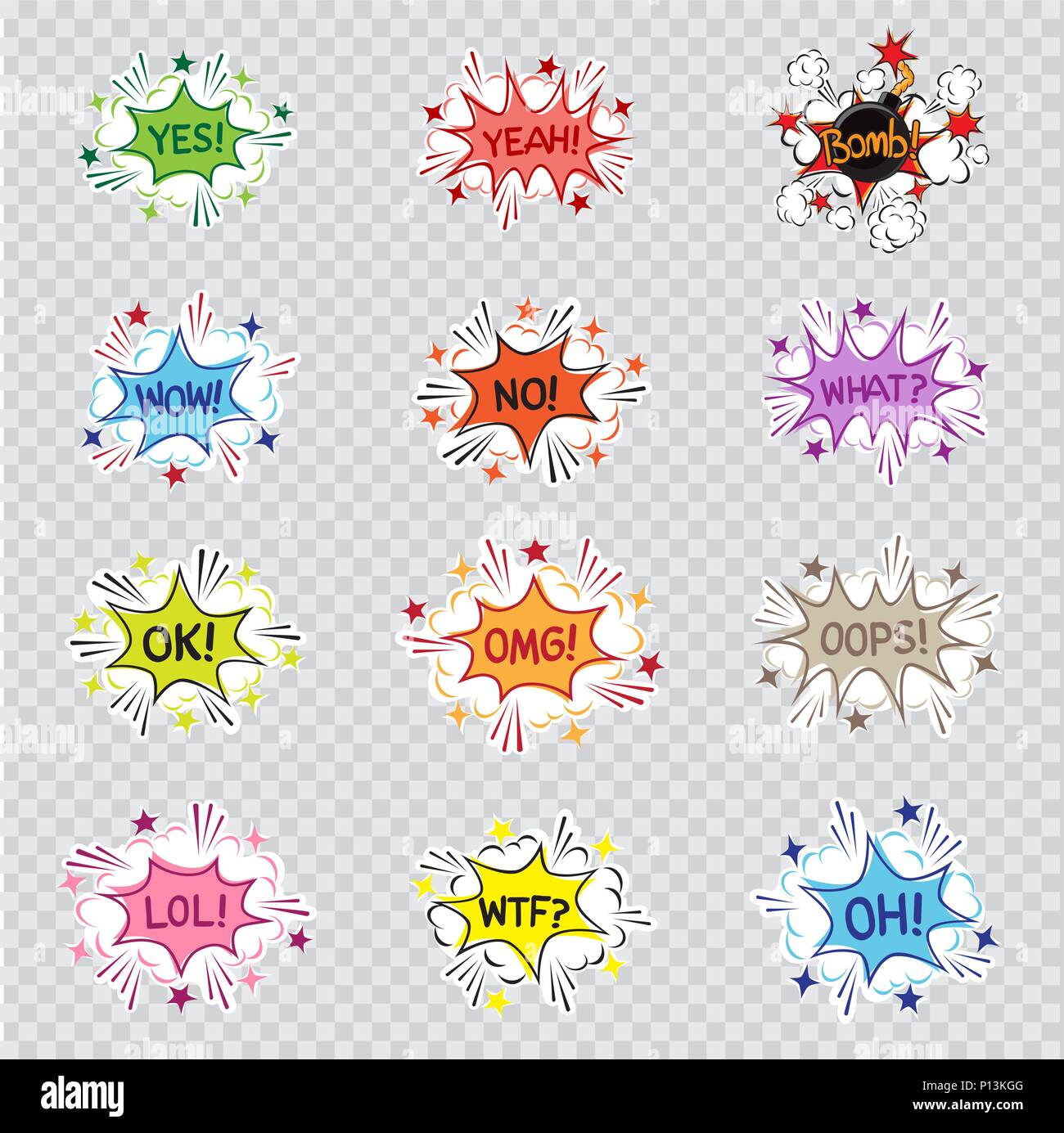 cartoon message illustration set Stock Vector Image & Art - Alamy