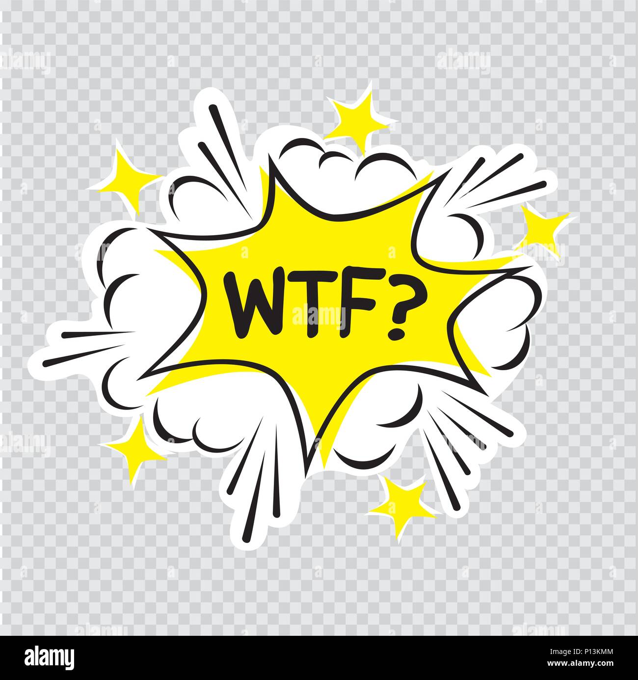 wtf cartoon illustration transparent Stock Vector Image & Art - Alamy