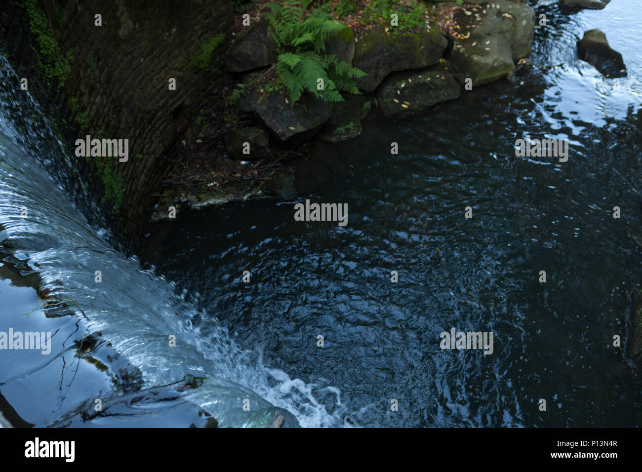 Top view little waterfall river hi-res stock photography and images - Alamy