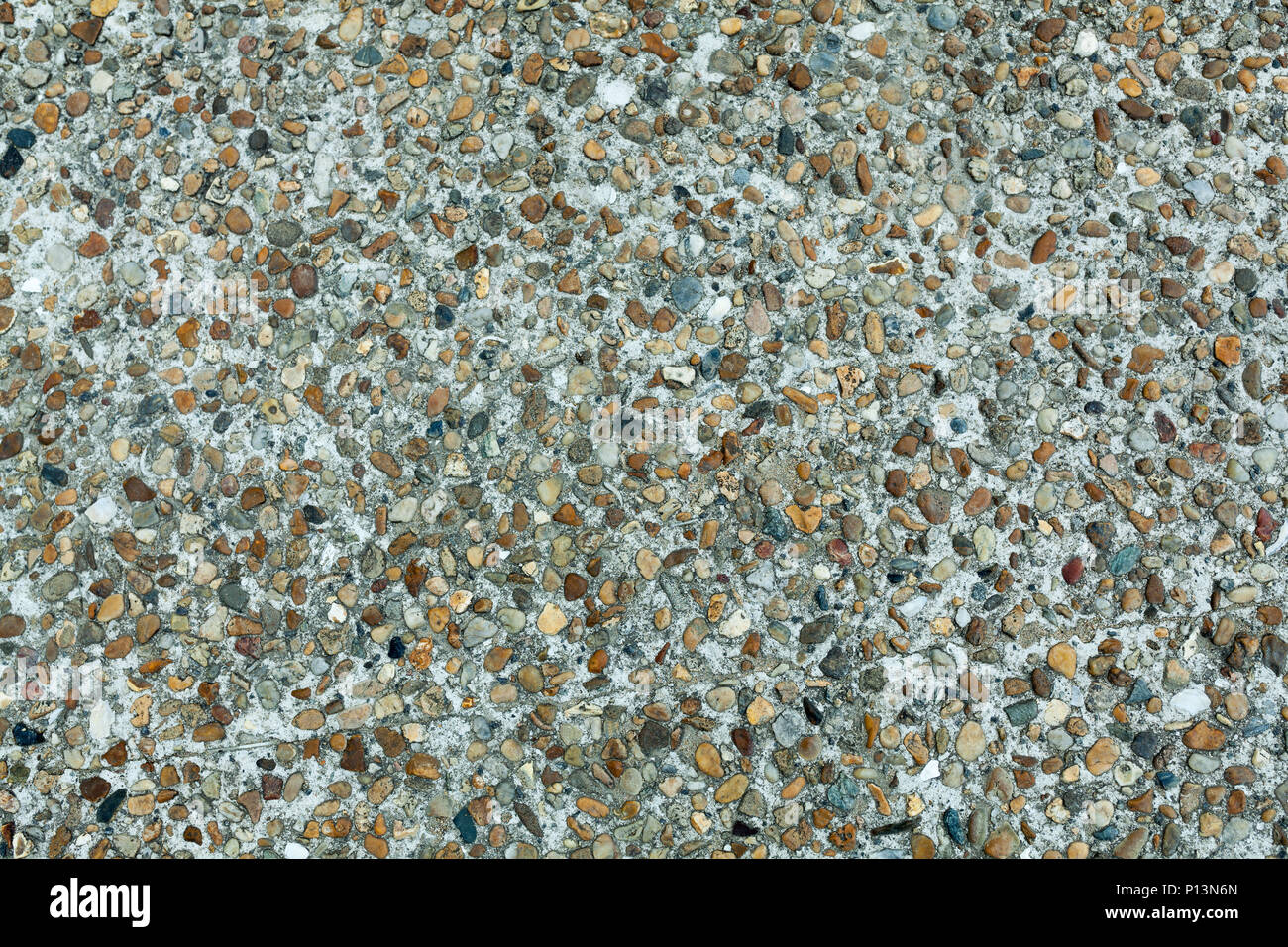 Pebble stone floor tile seamless background. Cement mixed gravel pebble ...