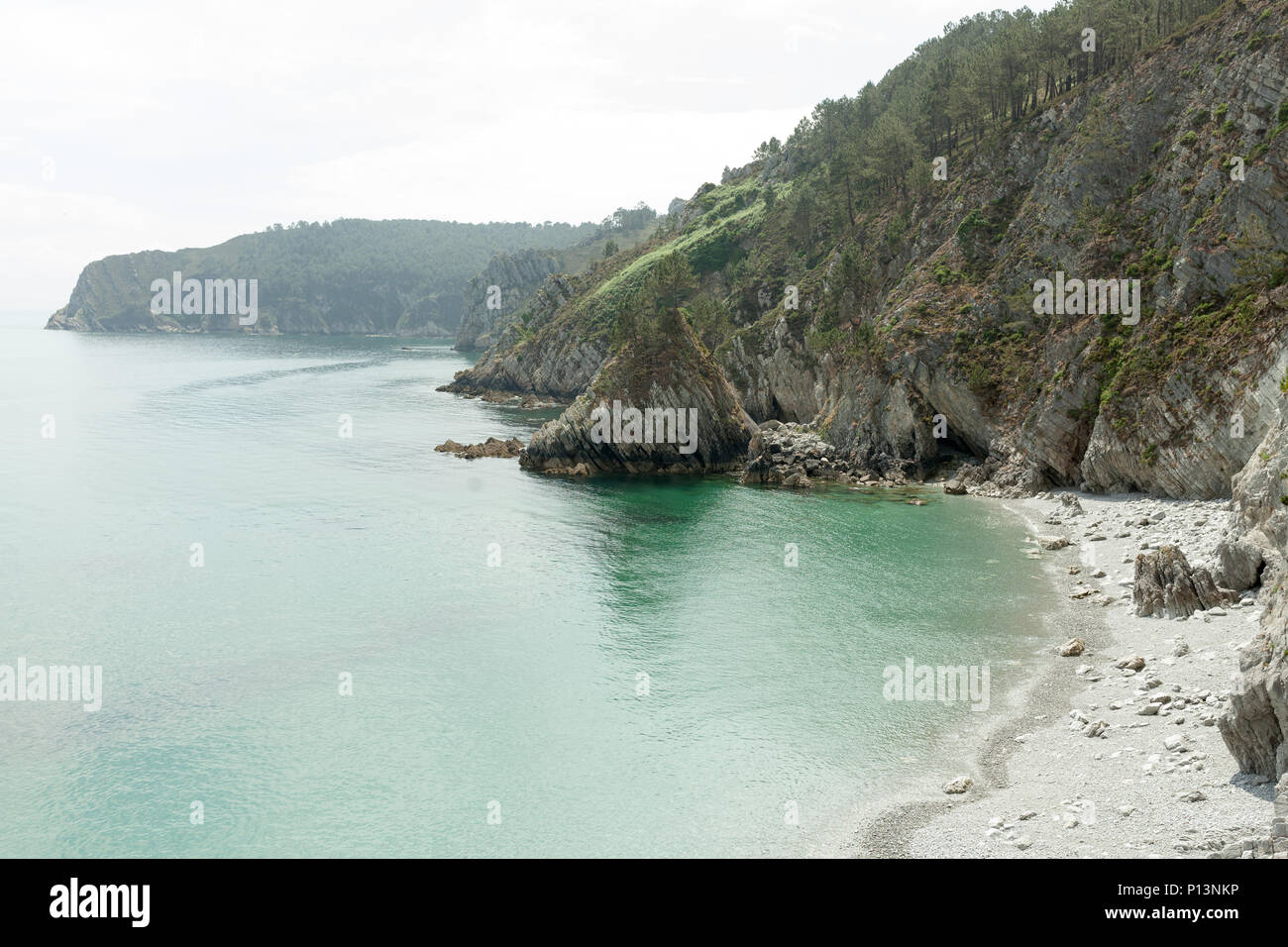 Ocean view. Nature background with nobody. Morgat, Crozon peninsula ...