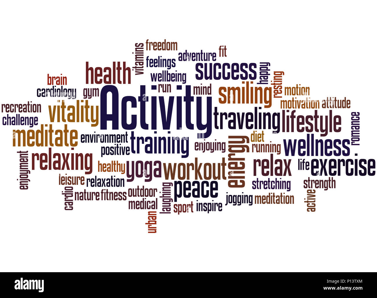 Activity, word cloud concept on white background Stock Photo - Alamy