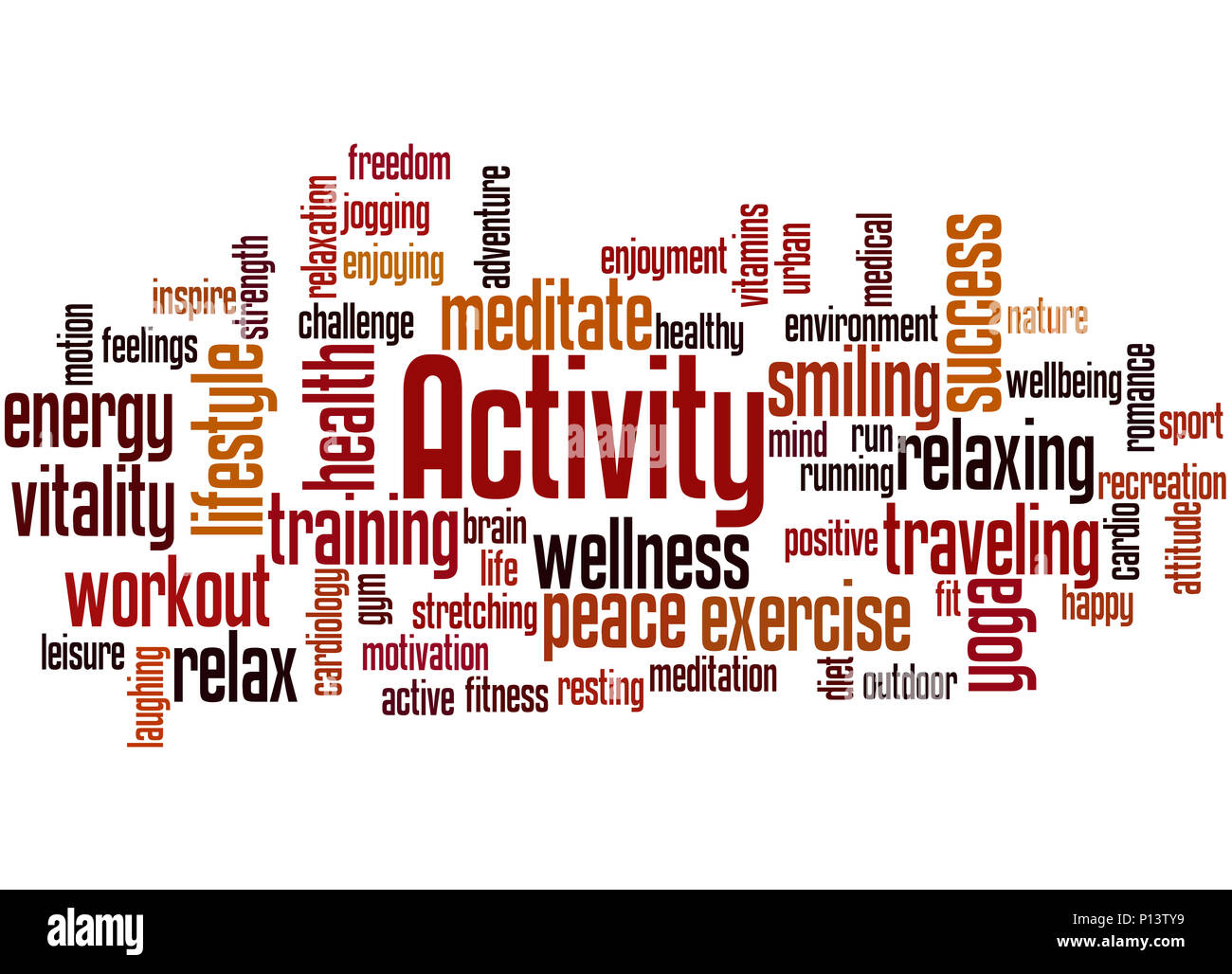 Activity, word cloud concept on white background Stock Photo - Alamy