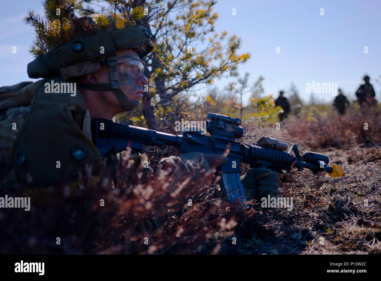 U.S. Army Pfc. Derek Schaffer of Apache Troop, 1st Squadron, 2nd ...