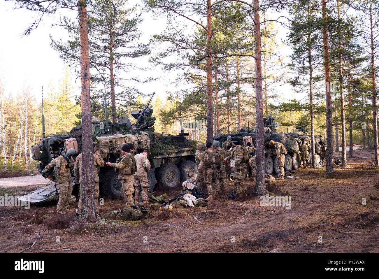 U.S. Soldiers of Apache Troop, 1st Squadron, 2nd Cavalry Regiment ...