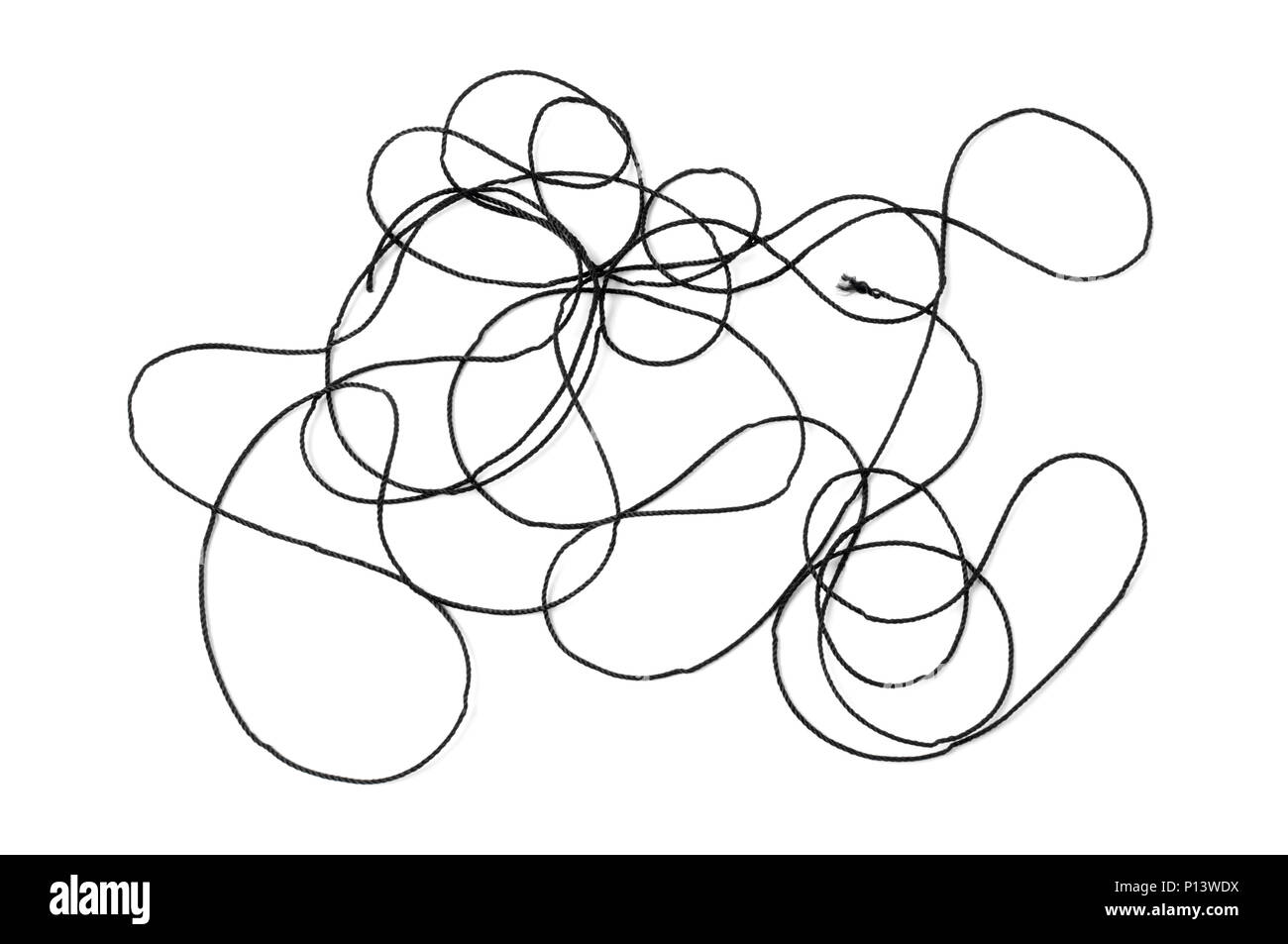 Tangled thread pattern Cut Out Stock Images & Pictures - Alamy