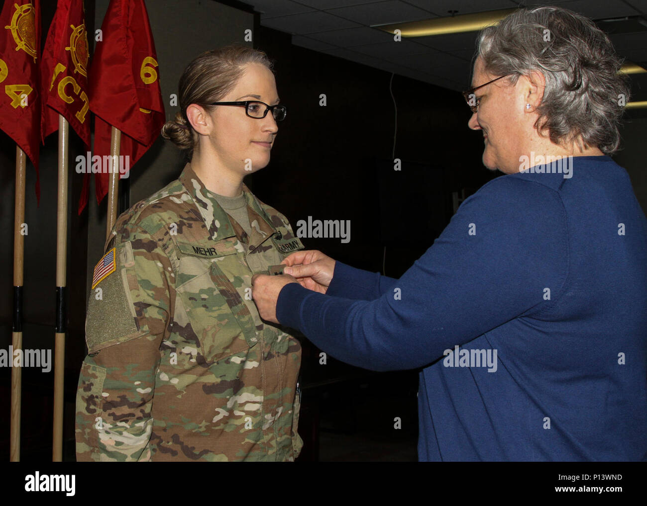 First Lt. Sarah Mehr, a transportation officer with 632nd Movement ...