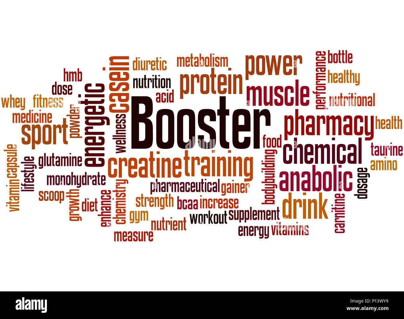 Booster, word cloud concept on white background Stock Photo - Alamy