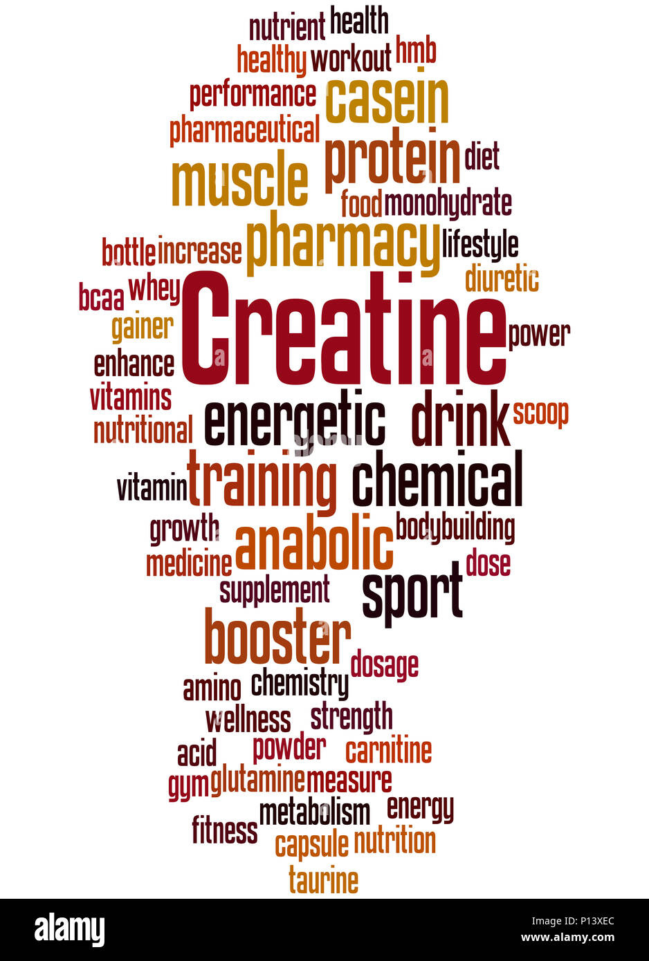 Creatine, word cloud concept on white background Stock Photo - Alamy