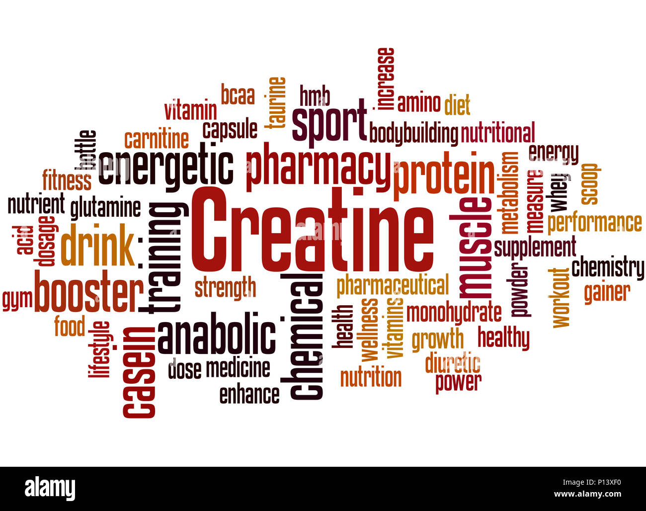 Creatine, word cloud concept on white background Stock Photo - Alamy