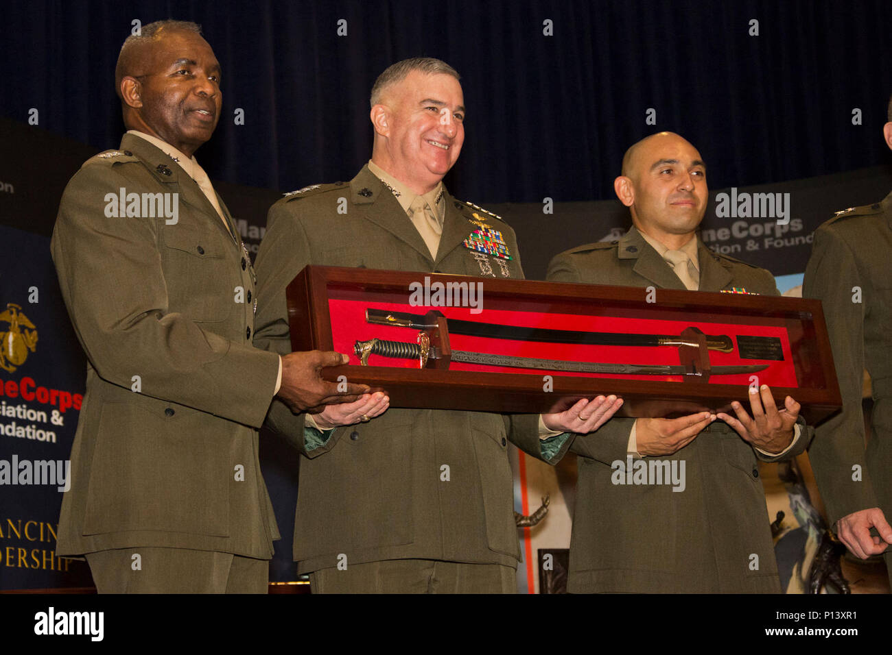 U.S. Marine Corps Gen. Glenn M. Walters, middle, 34th assistant ...