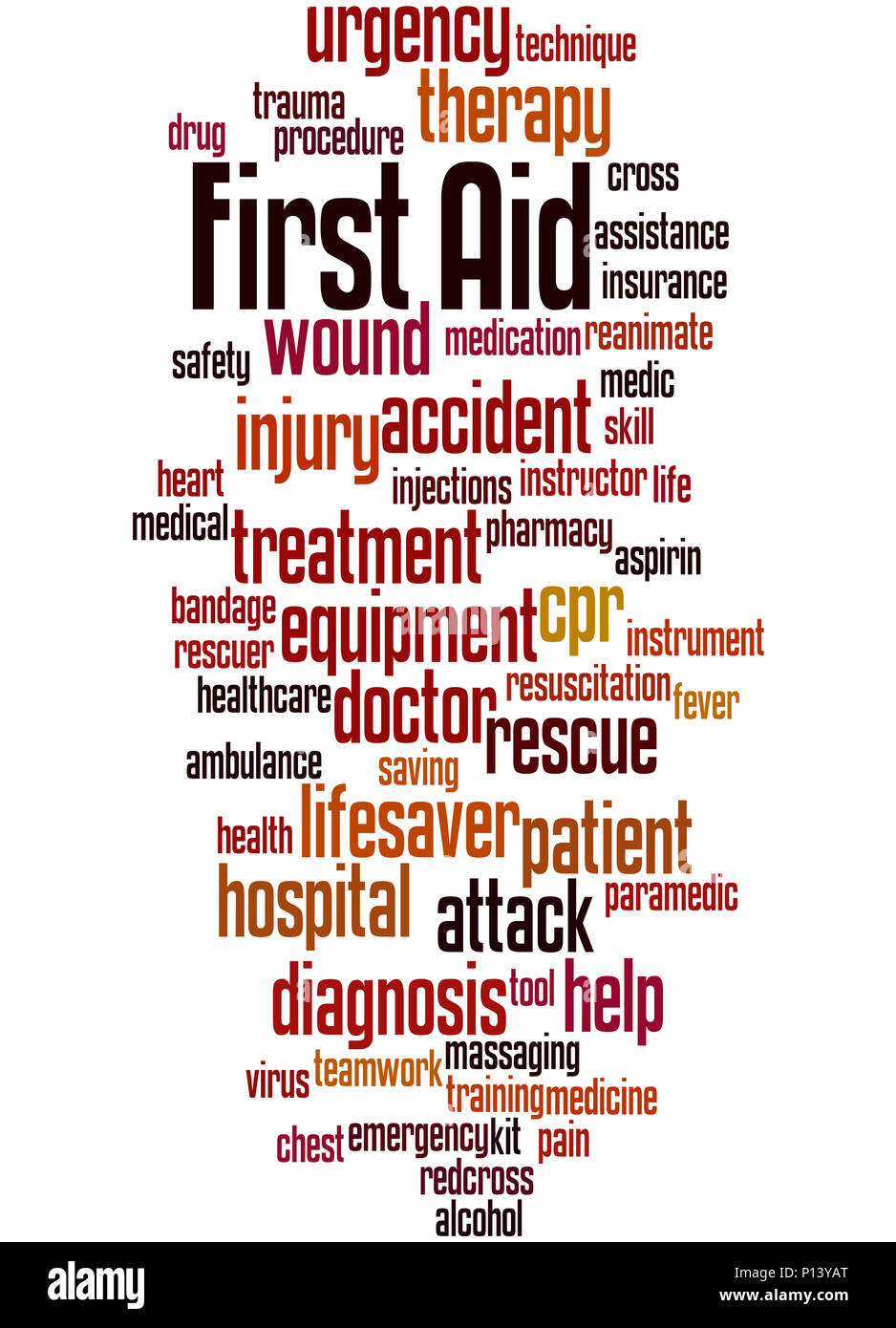 First aid, word cloud concept on white background Stock Photo - Alamy