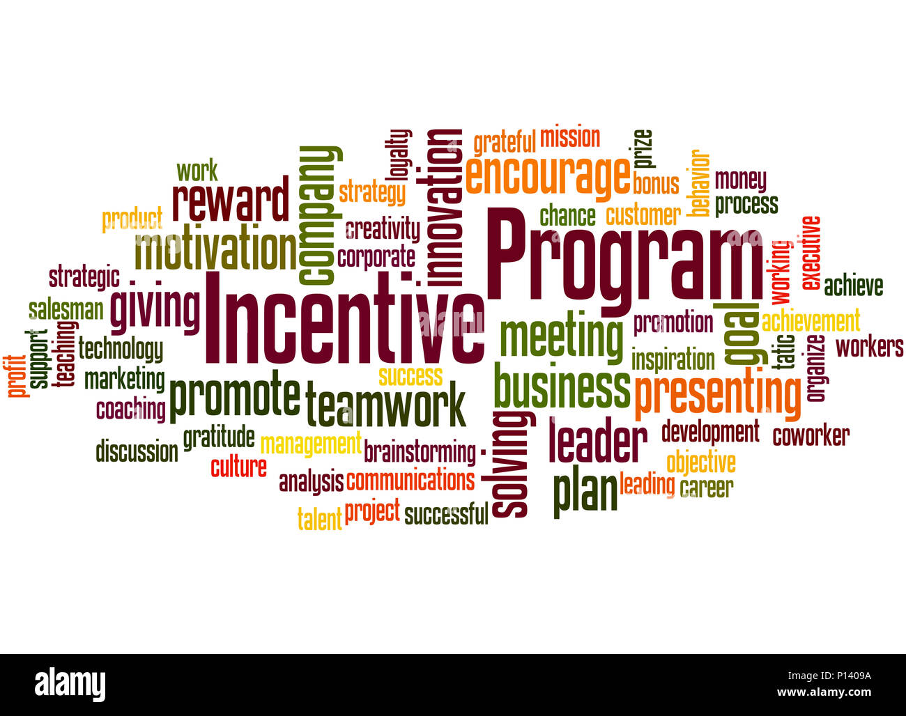 Incentive program, word cloud concept on white background Stock Photo ...