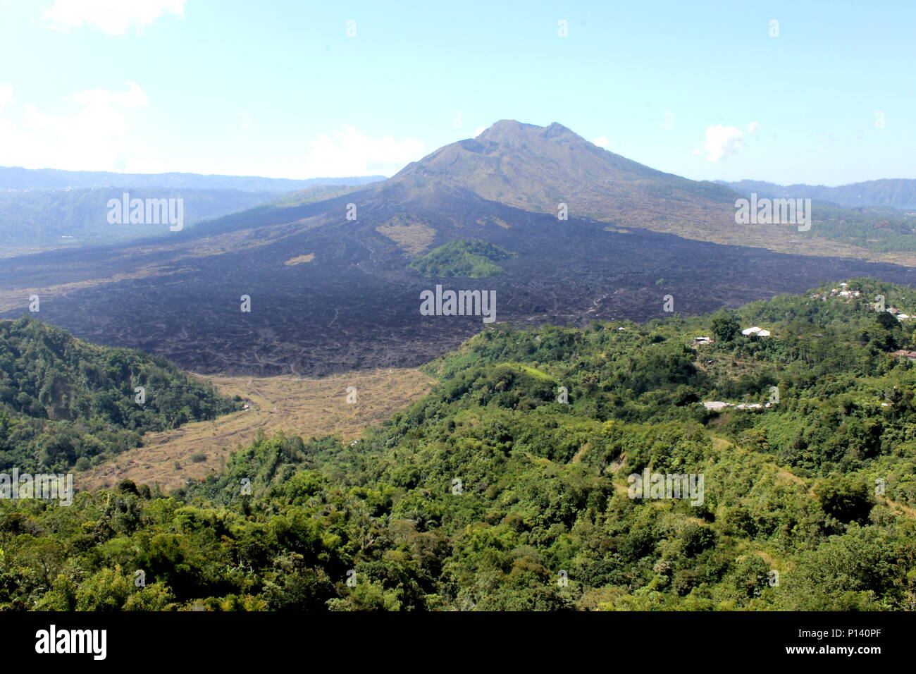 Mt. Batur holy Hindu volcano in Bali, Indonesia Stock Photo - Alamy