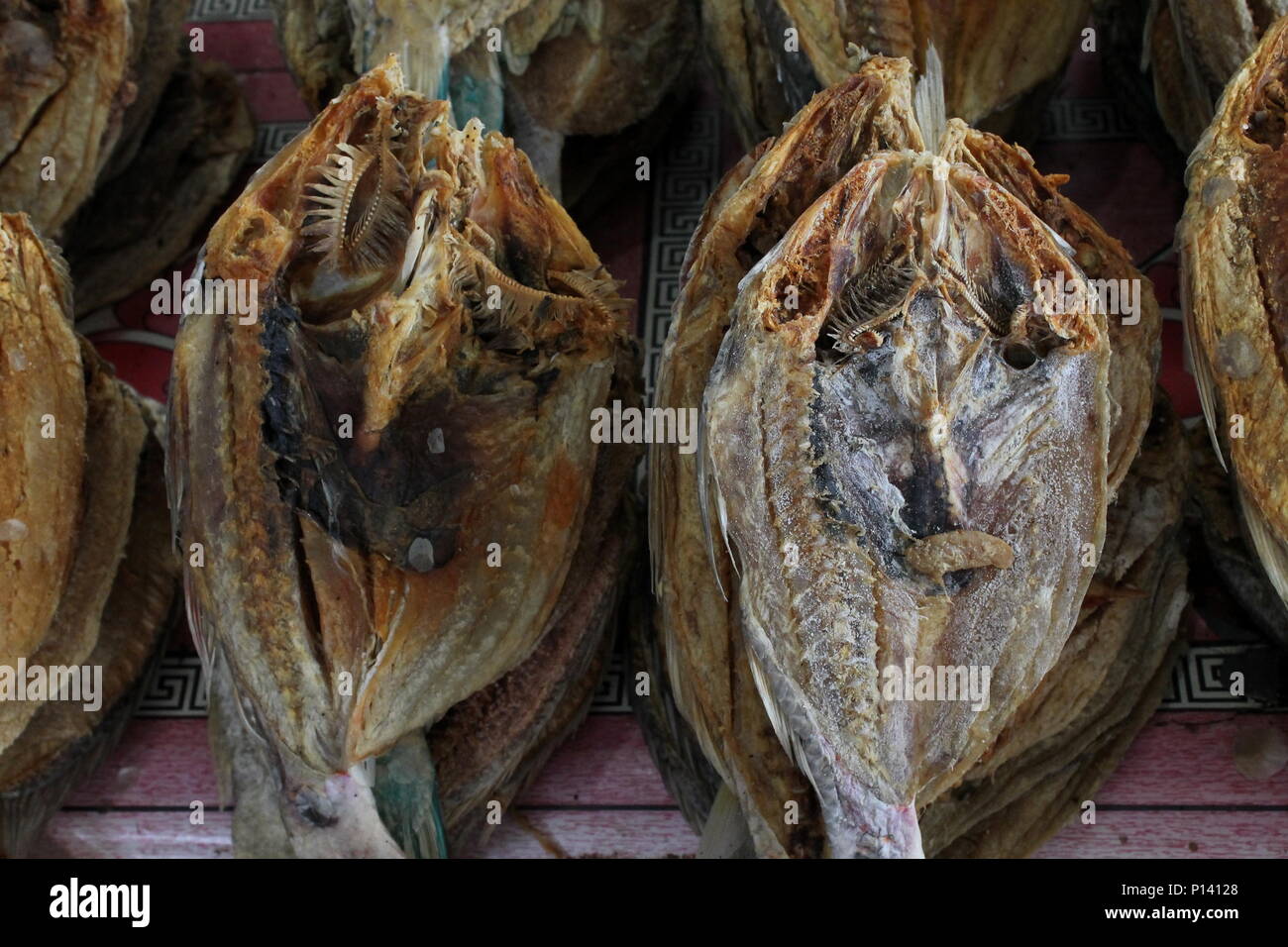Dried fish in a market in Labuan Bajo, Flores, Indonesia Stock Photo ...