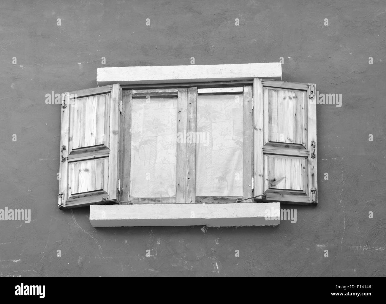 Old italian villa detail Black and White Stock Photos & Images - Alamy