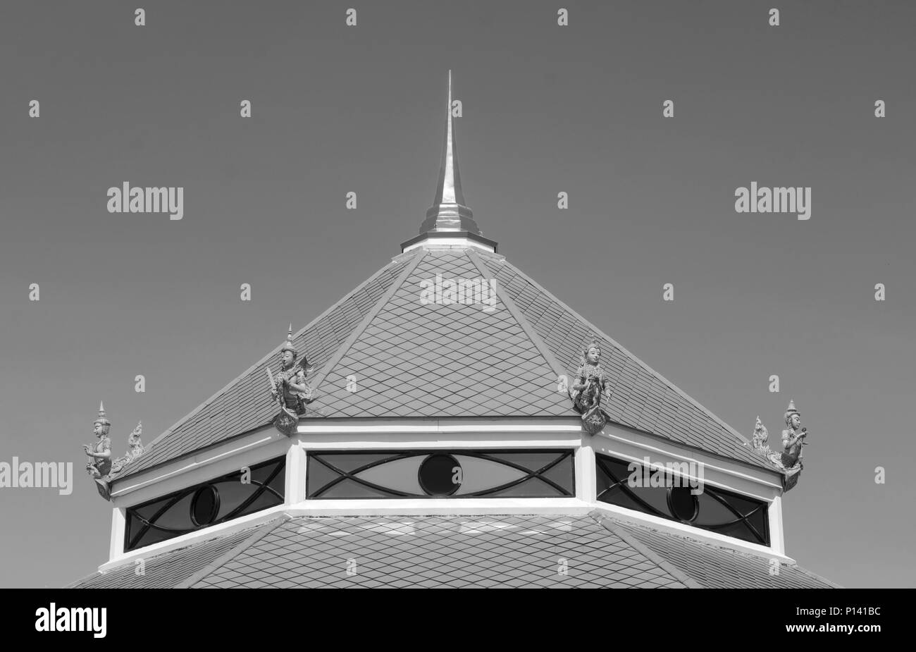 Gable apex on the roof in temple Stock Photo - Alamy