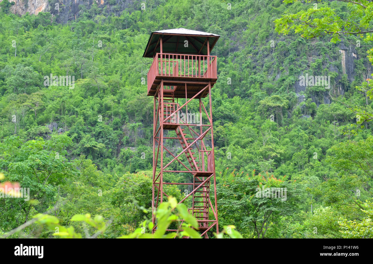 Tower for wildlife viewing Stock Photo - Alamy