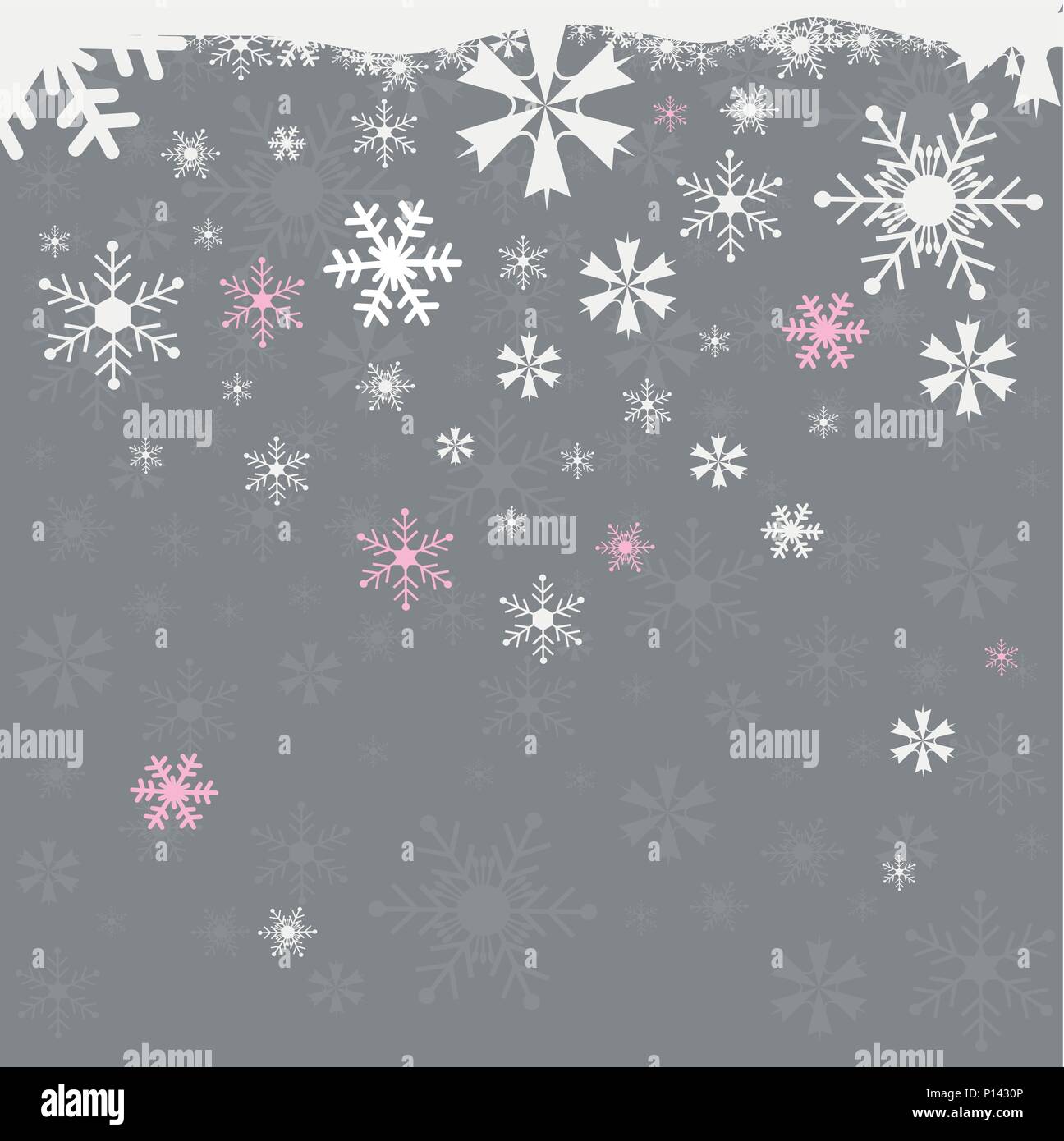 Christmas card snowflakes pink Stock Vector Images - Alamy
