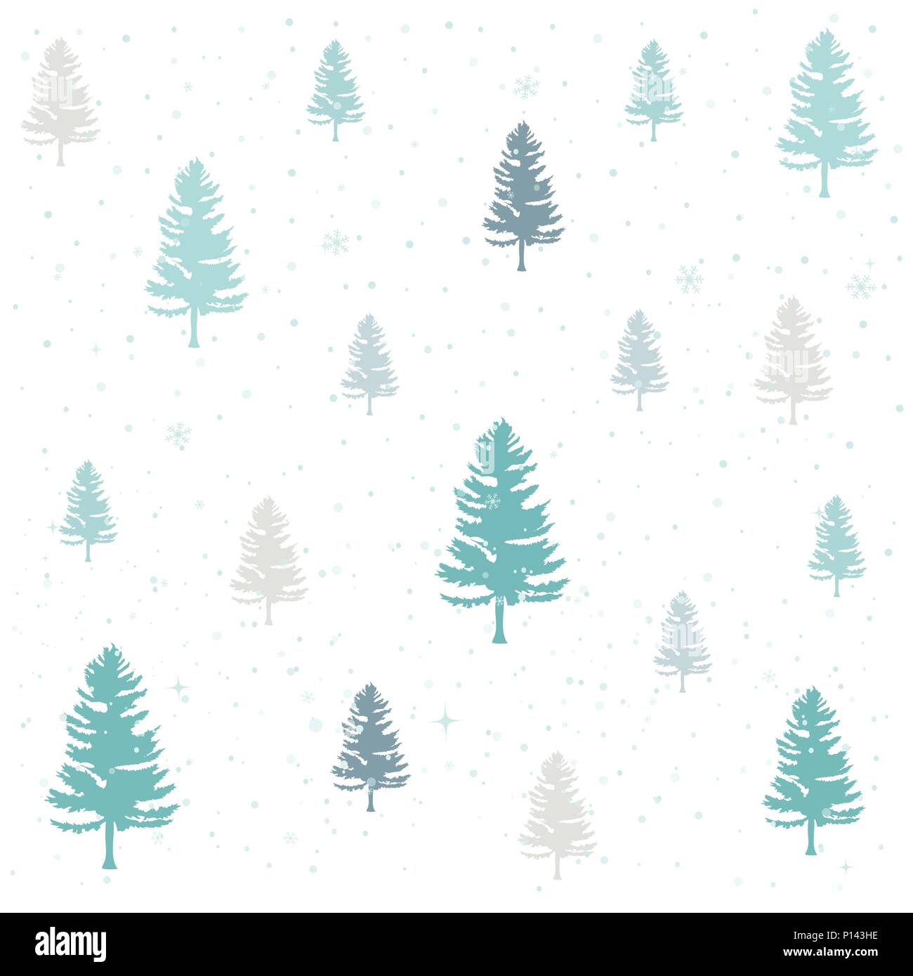 Winter christmas forest, vector illustration Stock Vector Image & Art ...