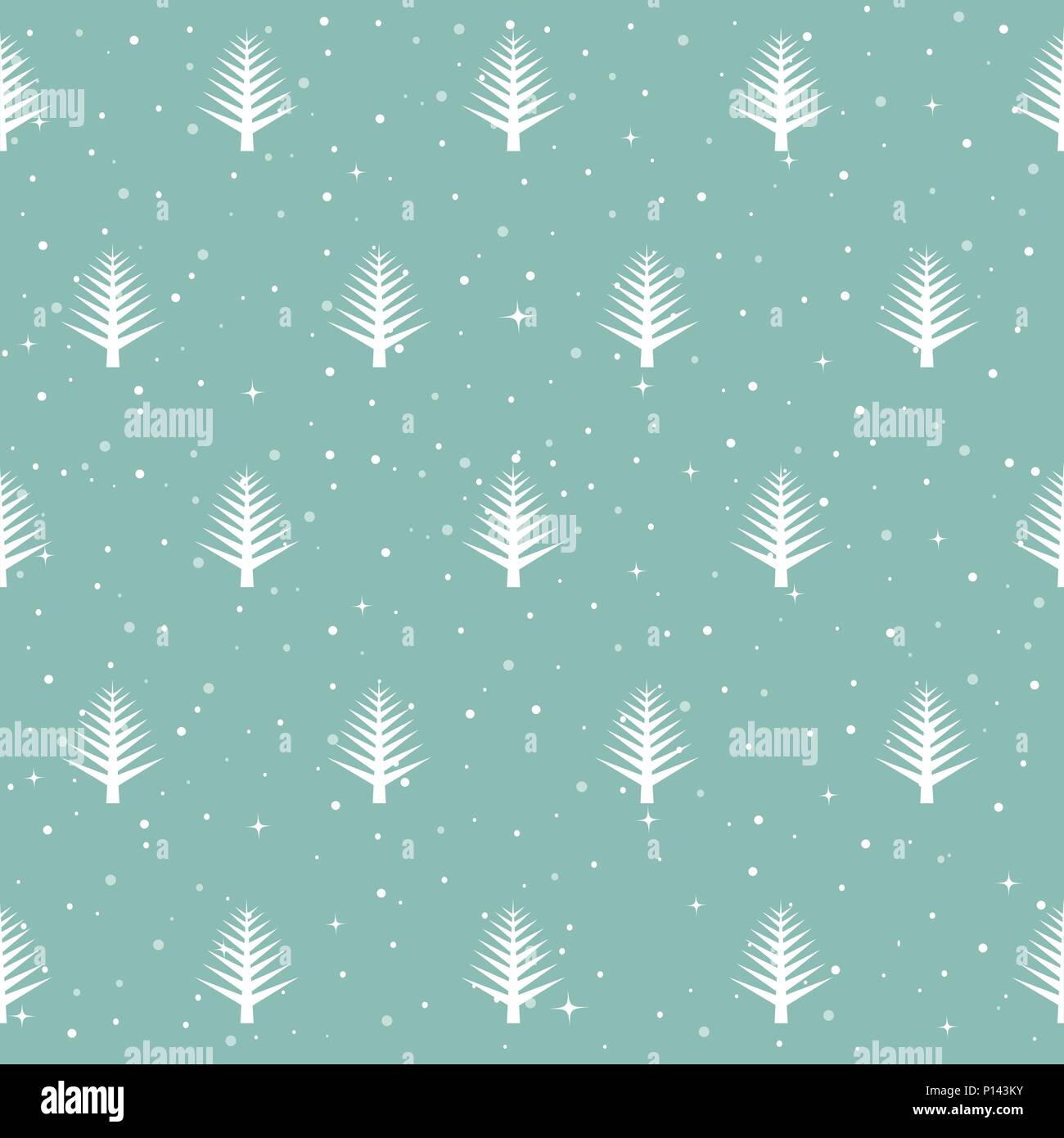 Winter christmas forest, vector illustration Stock Vector Image & Art ...