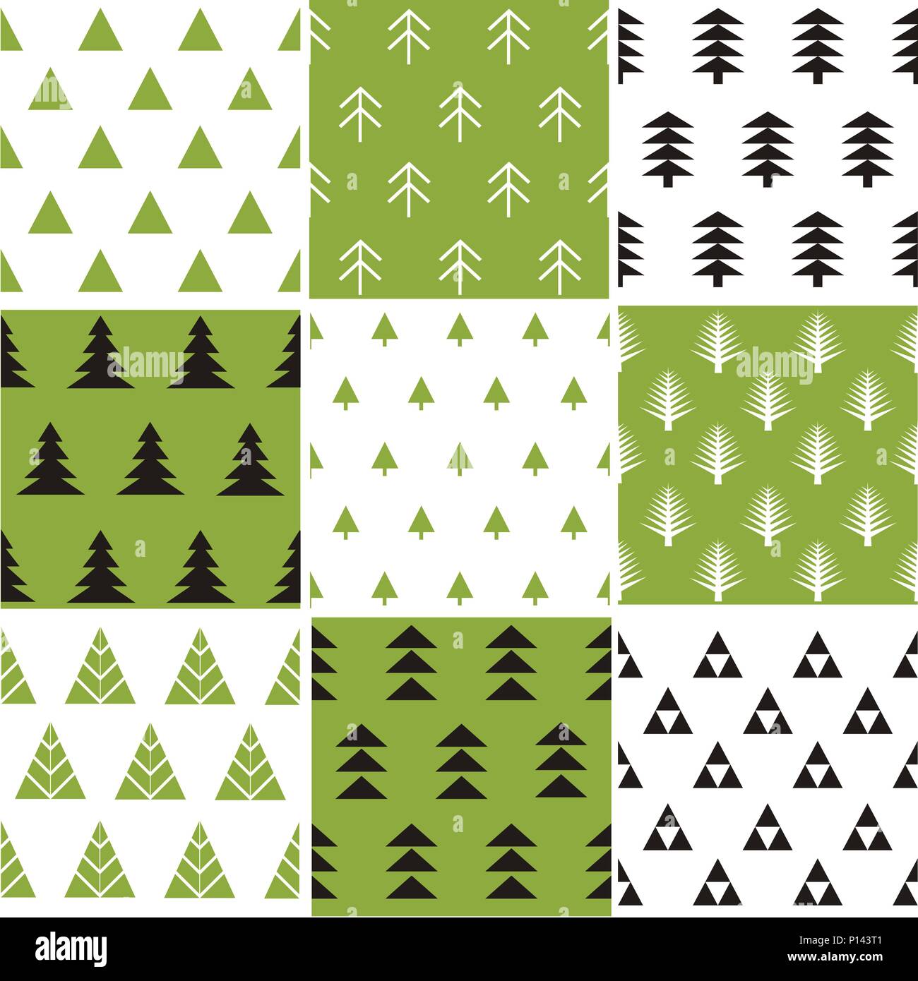 Christmas tree triangle seamless Stock Vector Images - Alamy