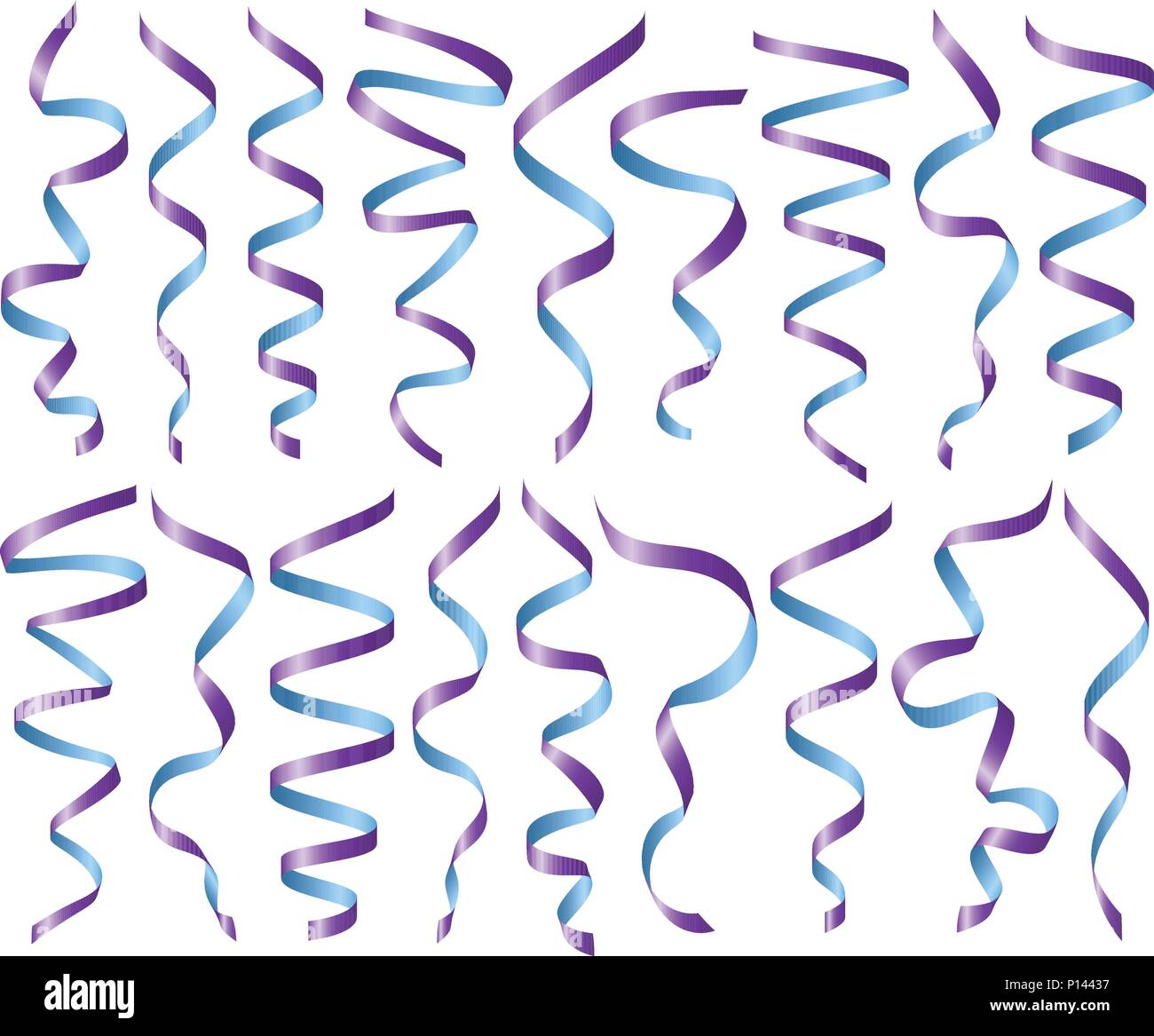 Blue ribbon serpentine isolated Stock Vector Images - Alamy