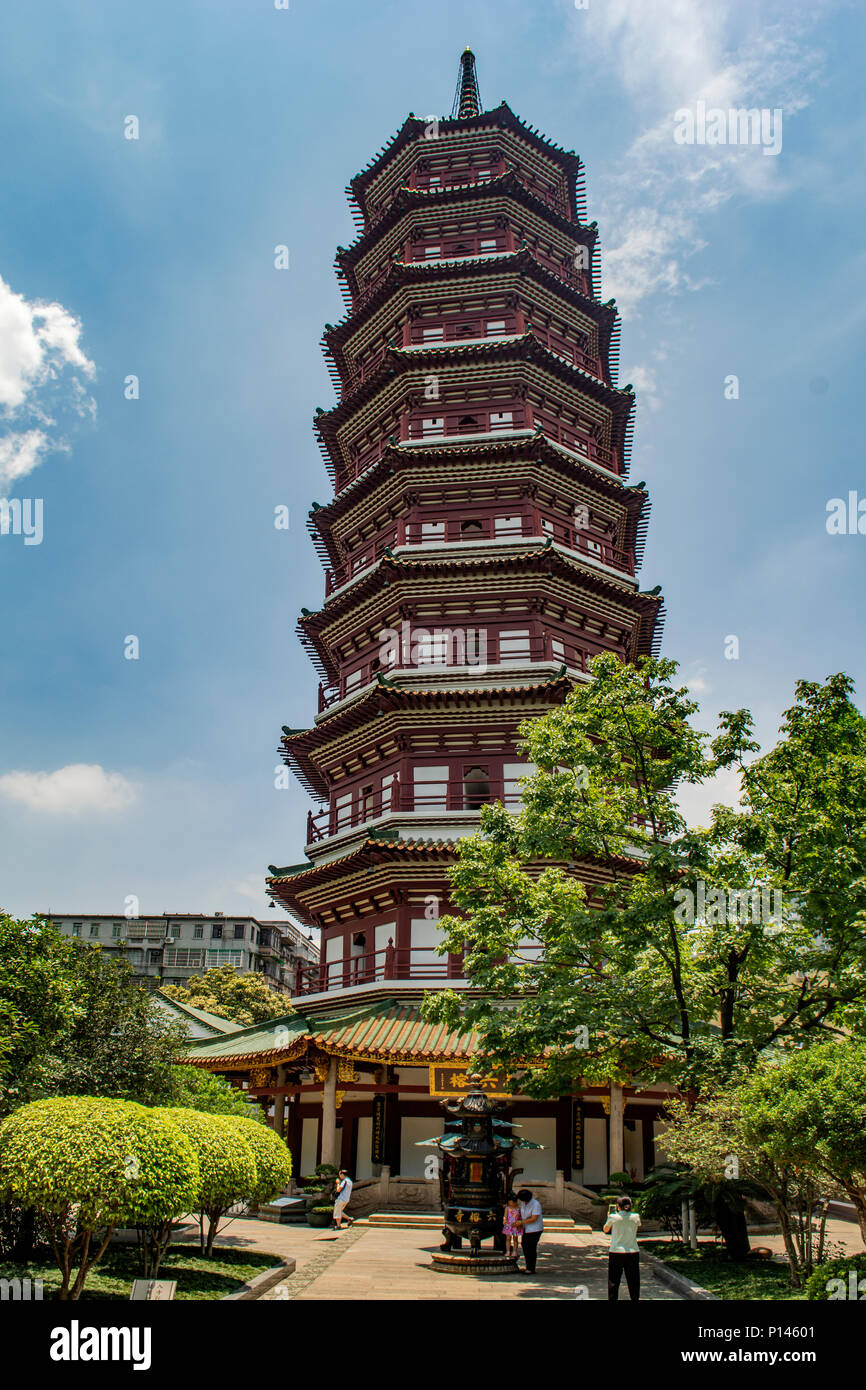 Pagoda in Temple of the Six Banyan Trees, Guangzhou, China Stock Photo ...