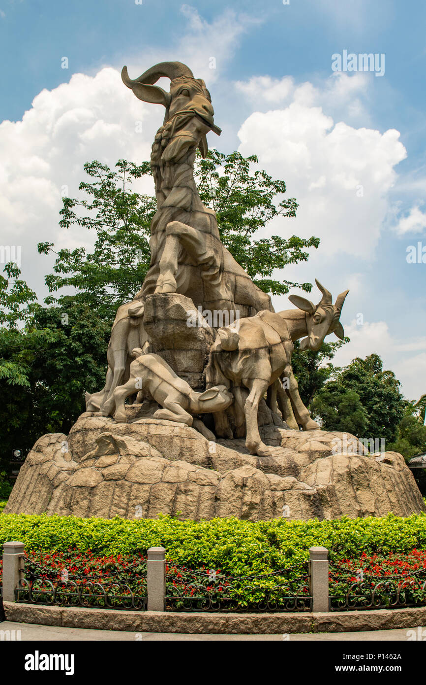 Statue of the Five Goats, Guangzhou, China Stock Photo - Alamy