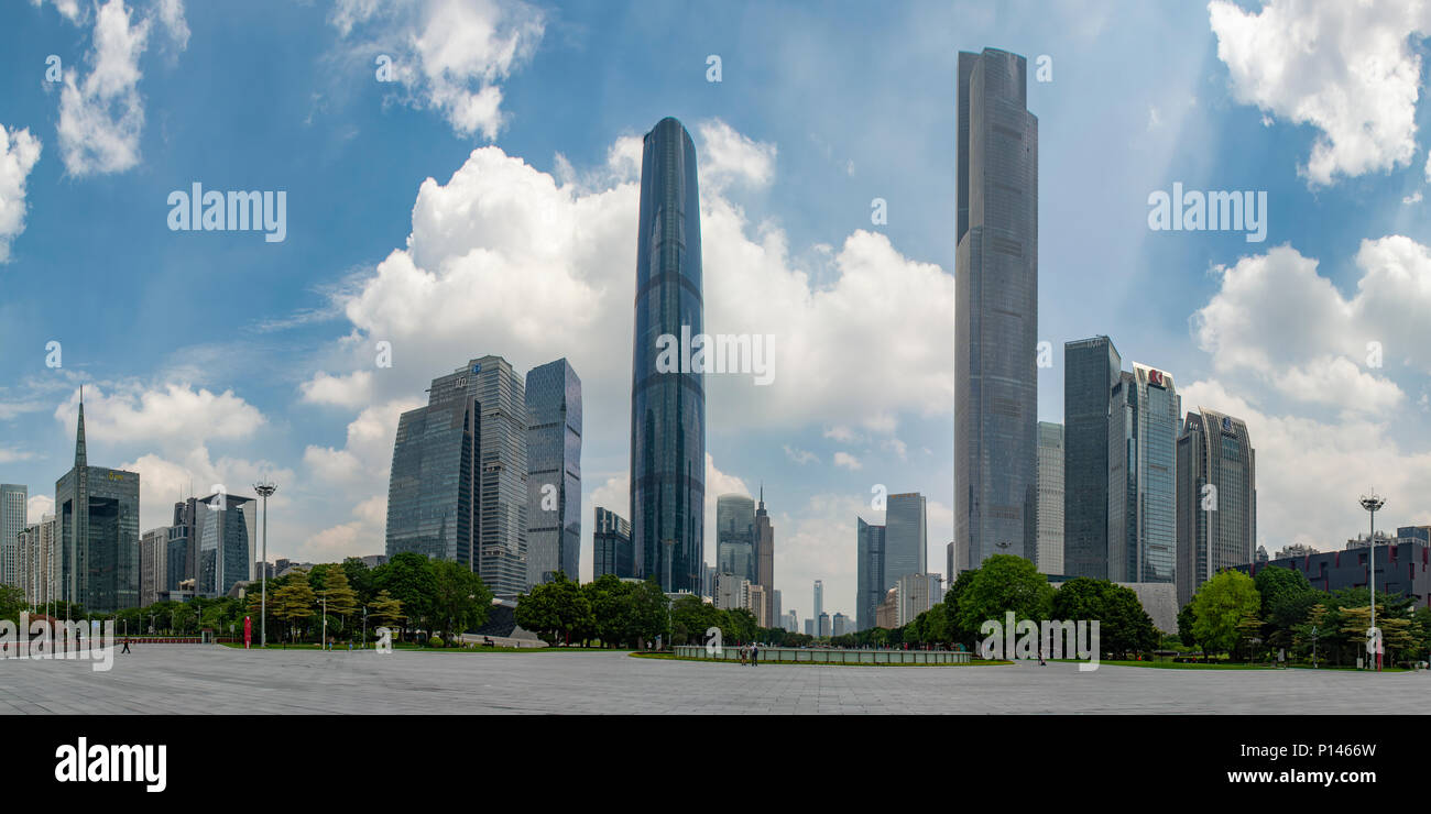 Huangcheng Square Panorama, Guangzhou China Stock Photo - Alamy