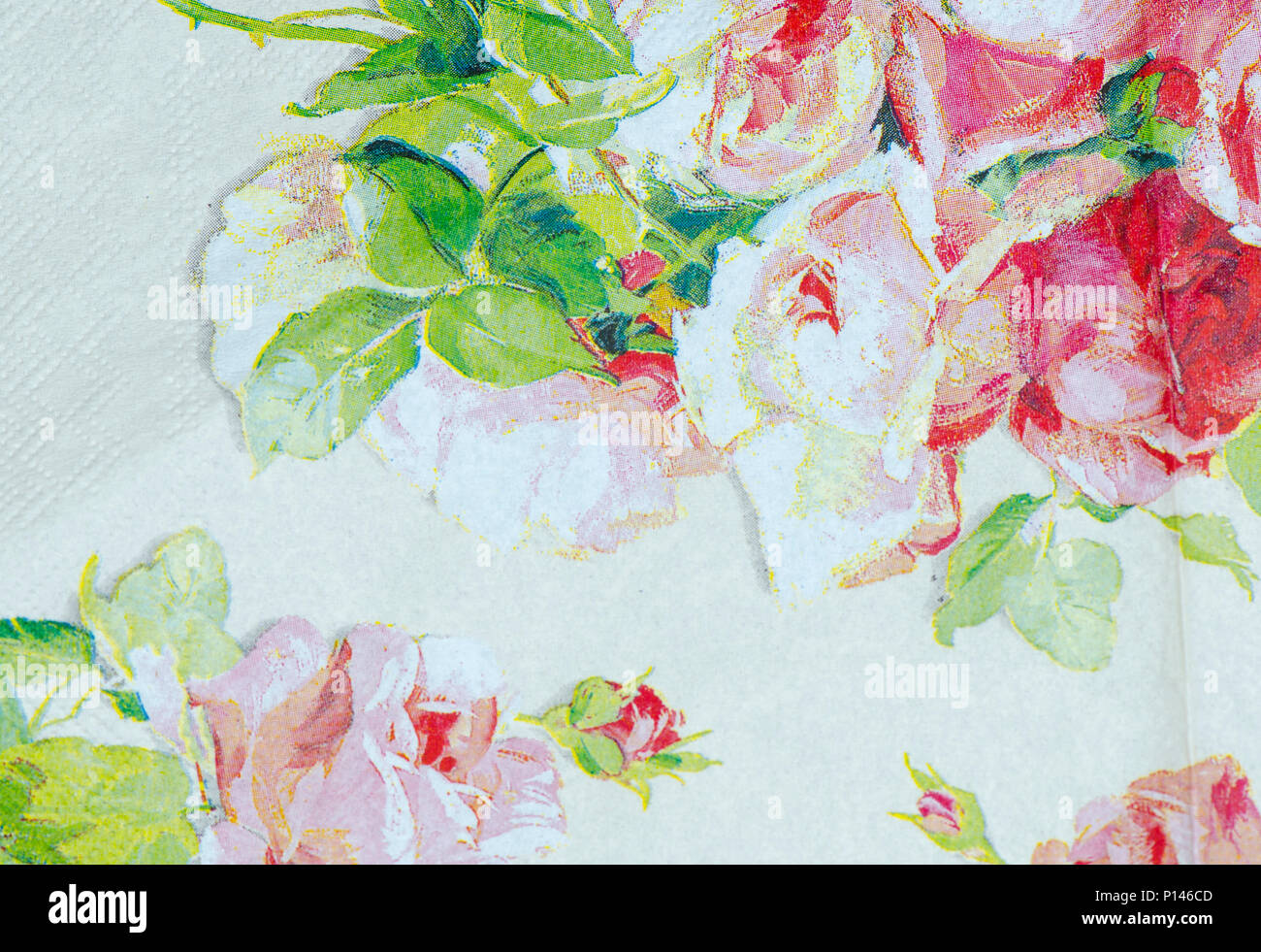 Patterns of flowers. Print on paper background Stock Photo - Alamy