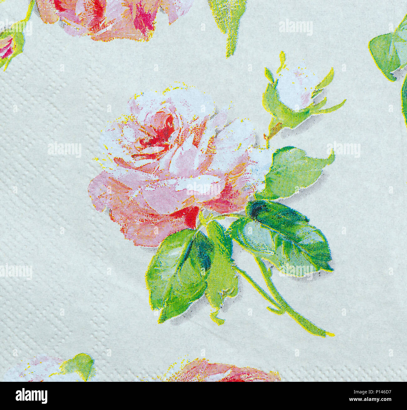 Patterns of flowers. Print on paper background Stock Photo - Alamy