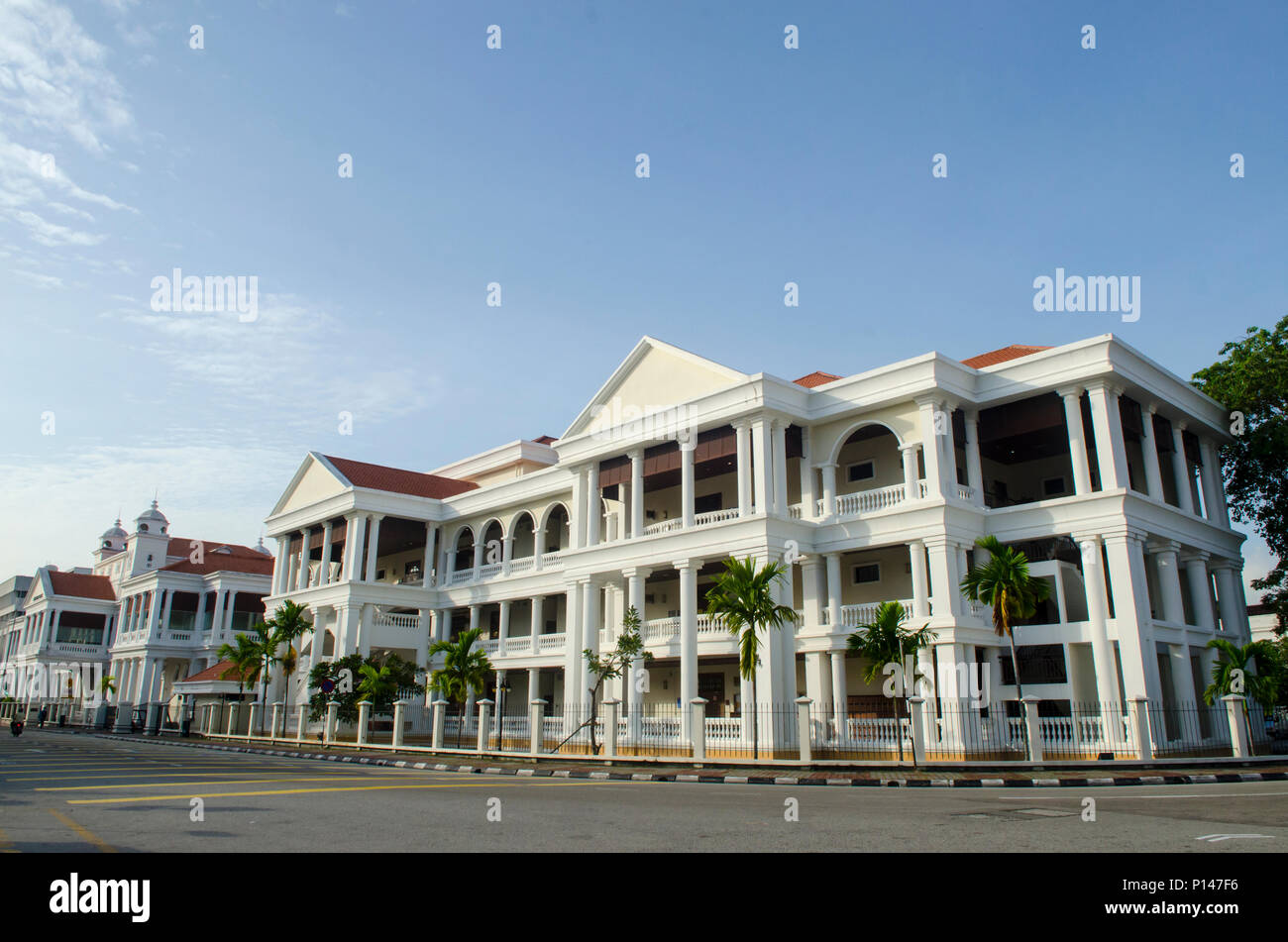 Cityscape of buildings under blue sky in Penang, Malaysia, Asia Stock ...