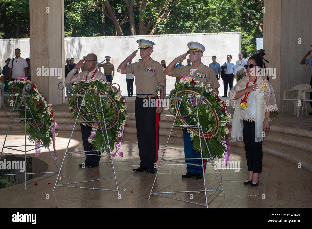 Philippine Secretary for National Defense Delfin Lorenzana, U.S. Marine ...