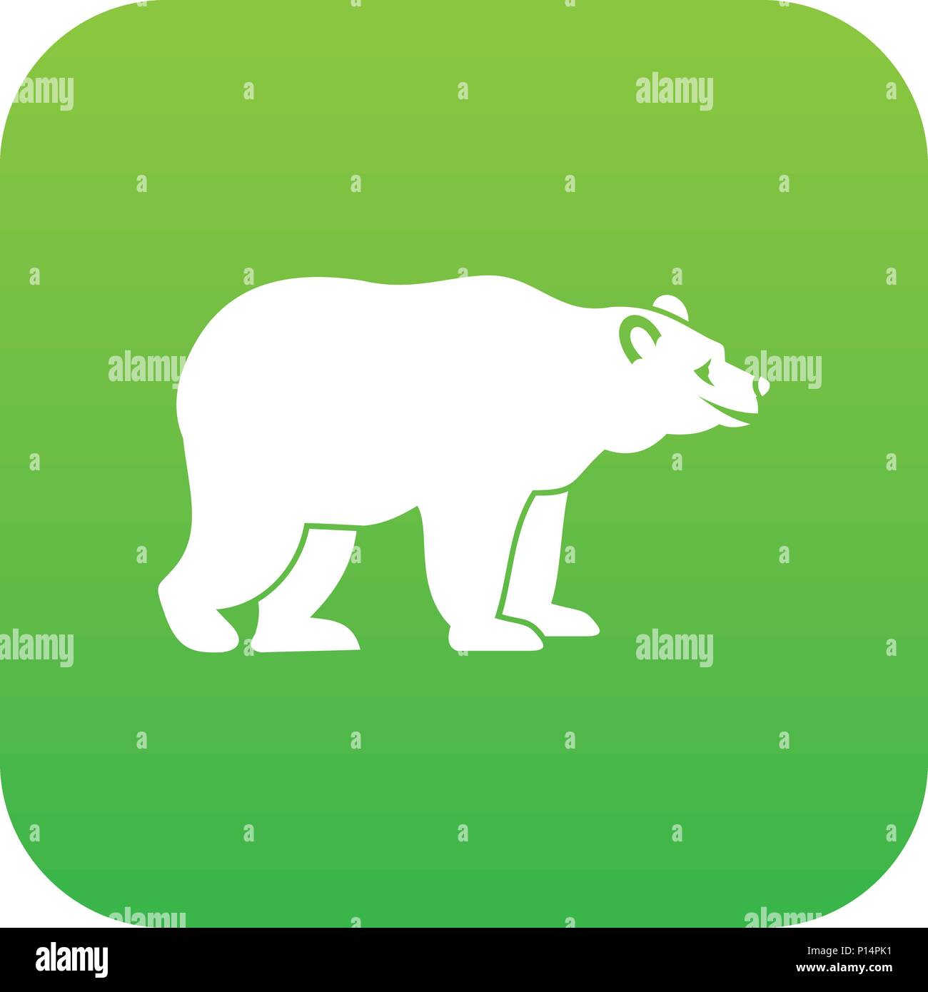 Bear Icon Digital Green Stock Vector Image Art Alamy