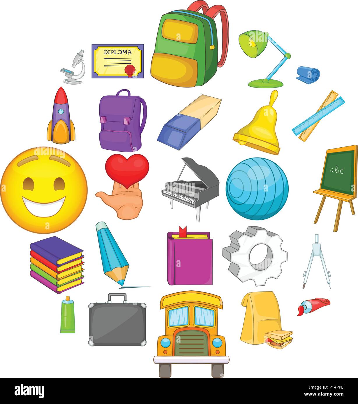 Study icons set, cartoon style Stock Vector Image & Art - Alamy