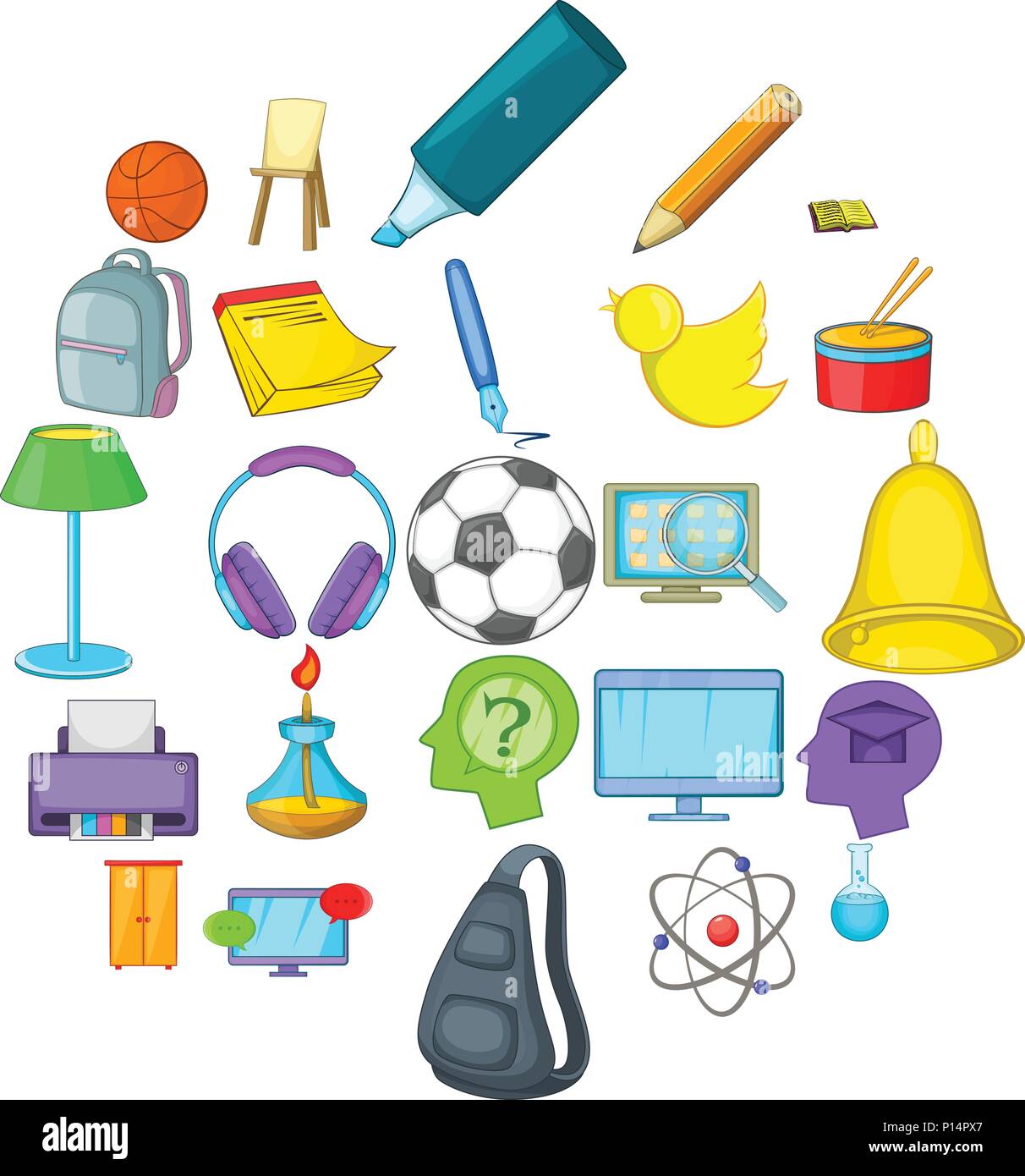 Instruction icons set, cartoon style Stock Vector Image & Art - Alamy