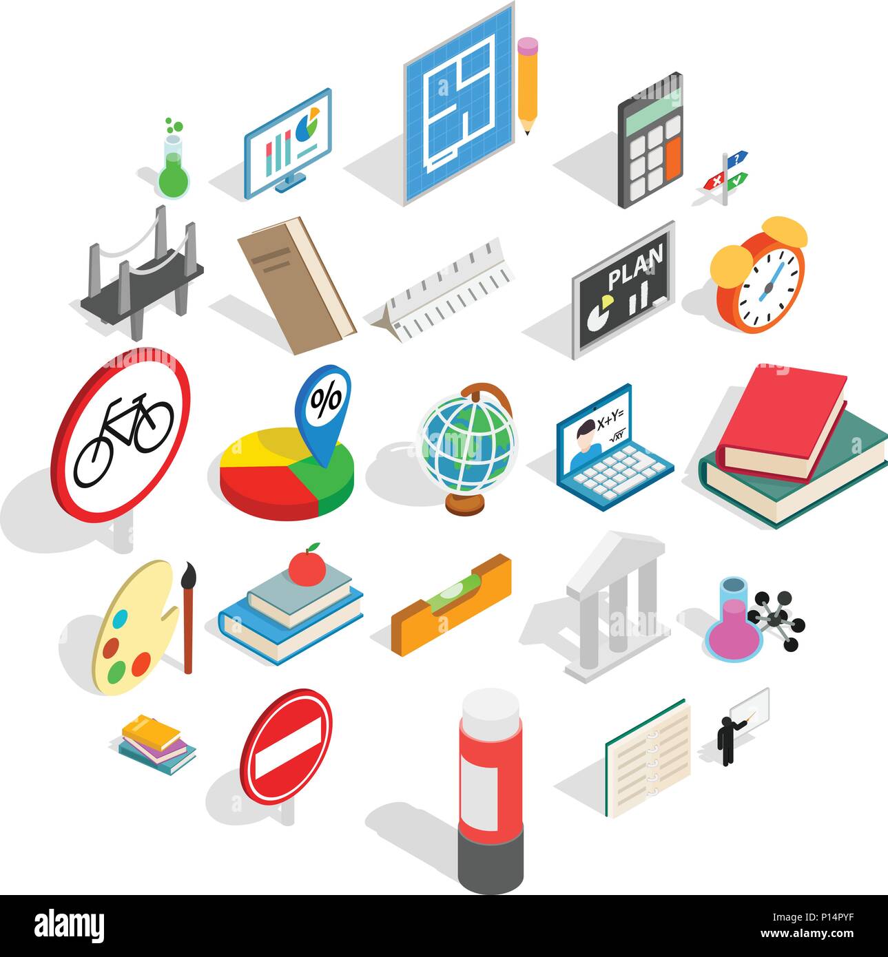 Teaching icons set, isometric style Stock Vector Image & Art - Alamy